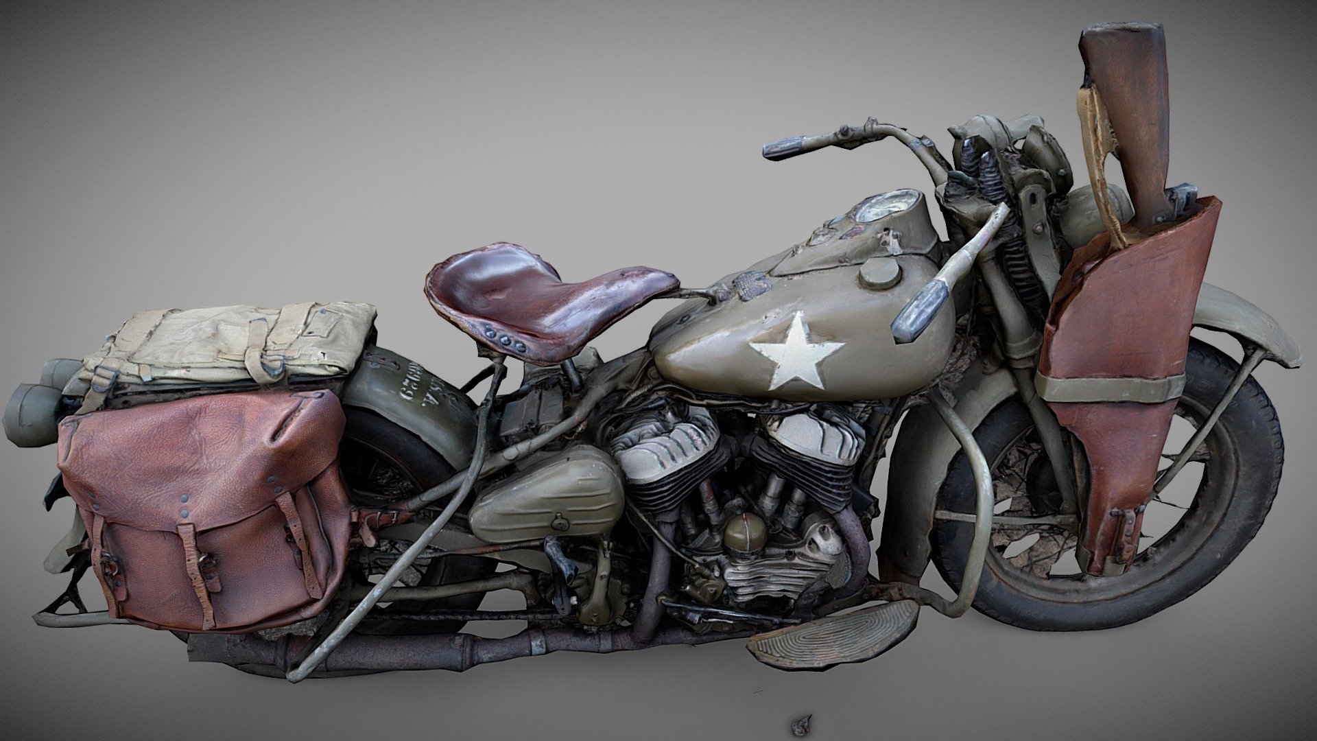 WW2 ARMY BIKE - Buy Royalty Free 3D model by Alex Tench (@alex.harvey ...