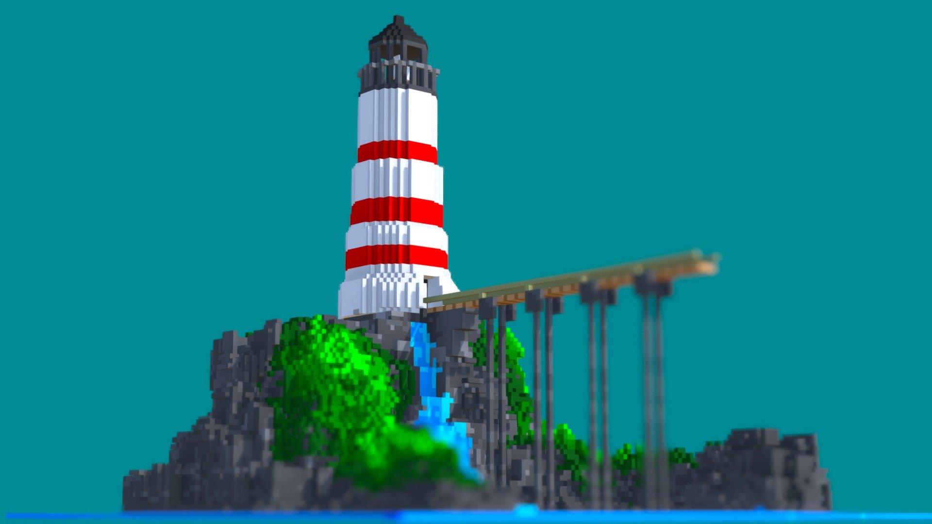 Voxel Lighthouse - 3D model by Coolblu [d86b005] - Sketchfab