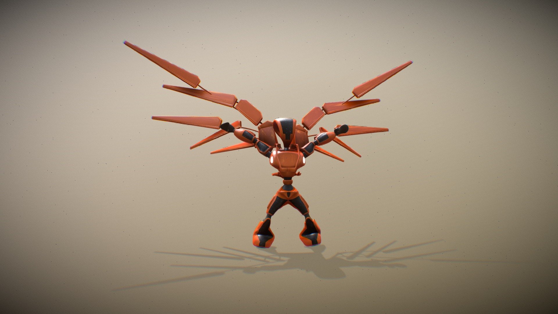 Winged Robot - 3D model by VertaScan [d86b9e0] - Sketchfab