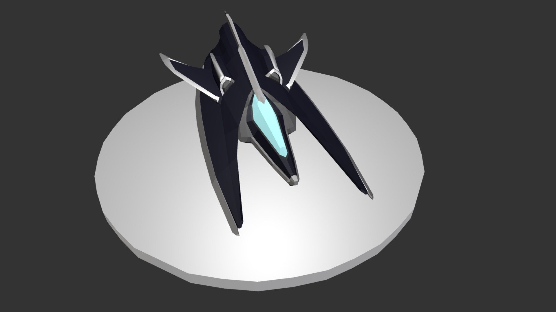 Lowpoly Spaceship - 3D model by Elizabeth (@yammy) [d86cf67] - Sketchfab
