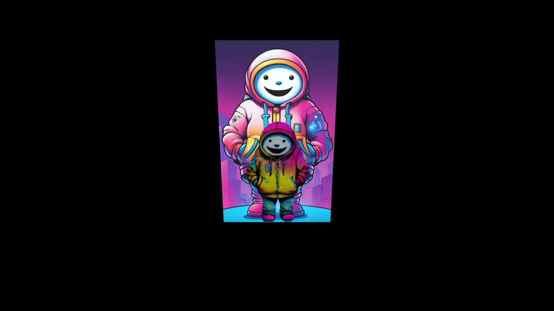 cartoon illustration of a man in a pink jacket a - Download Free 3D ...