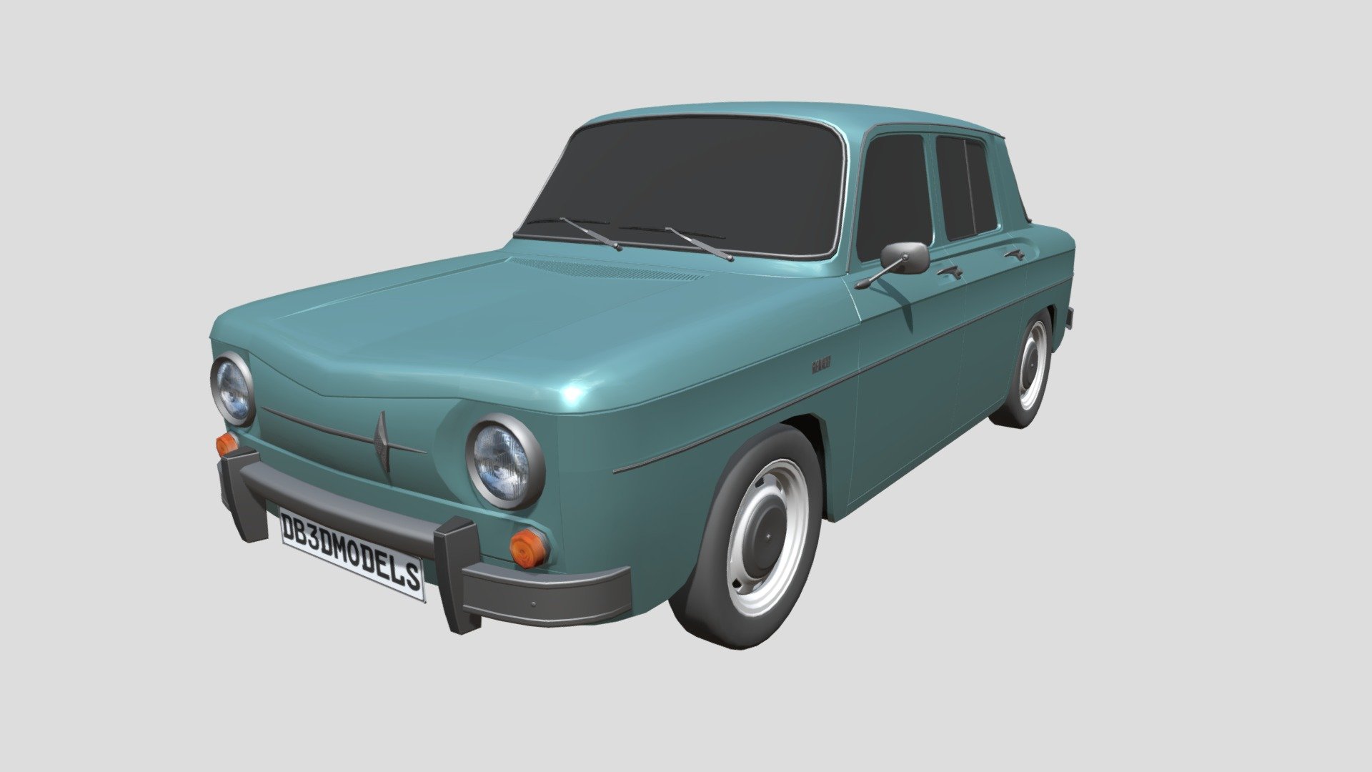 Renault 8 Light Blue - Buy Royalty Free 3D model by dragosburian ...