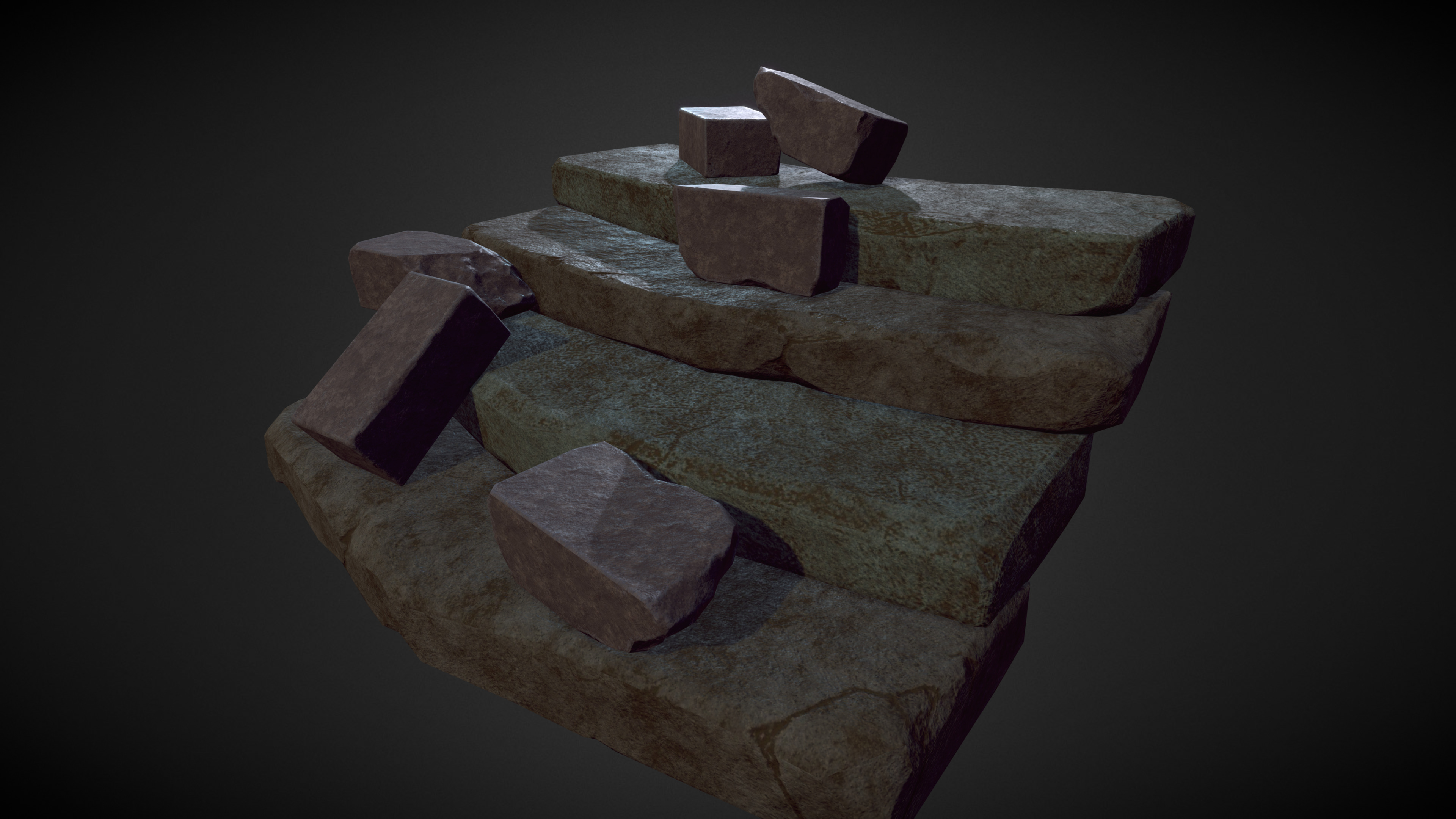 Stone Bricks & Steps Assets - 3D model by AdamTopor [d8719c7] - Sketchfab