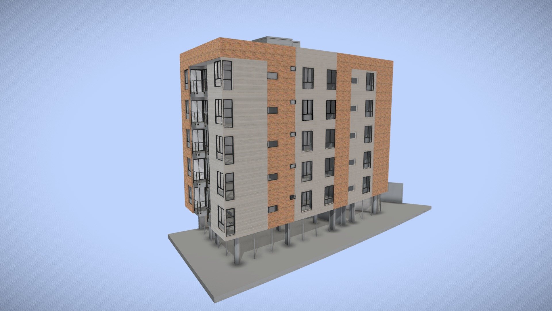 Fachada - 3D model by tucasasale [d87e11b] - Sketchfab