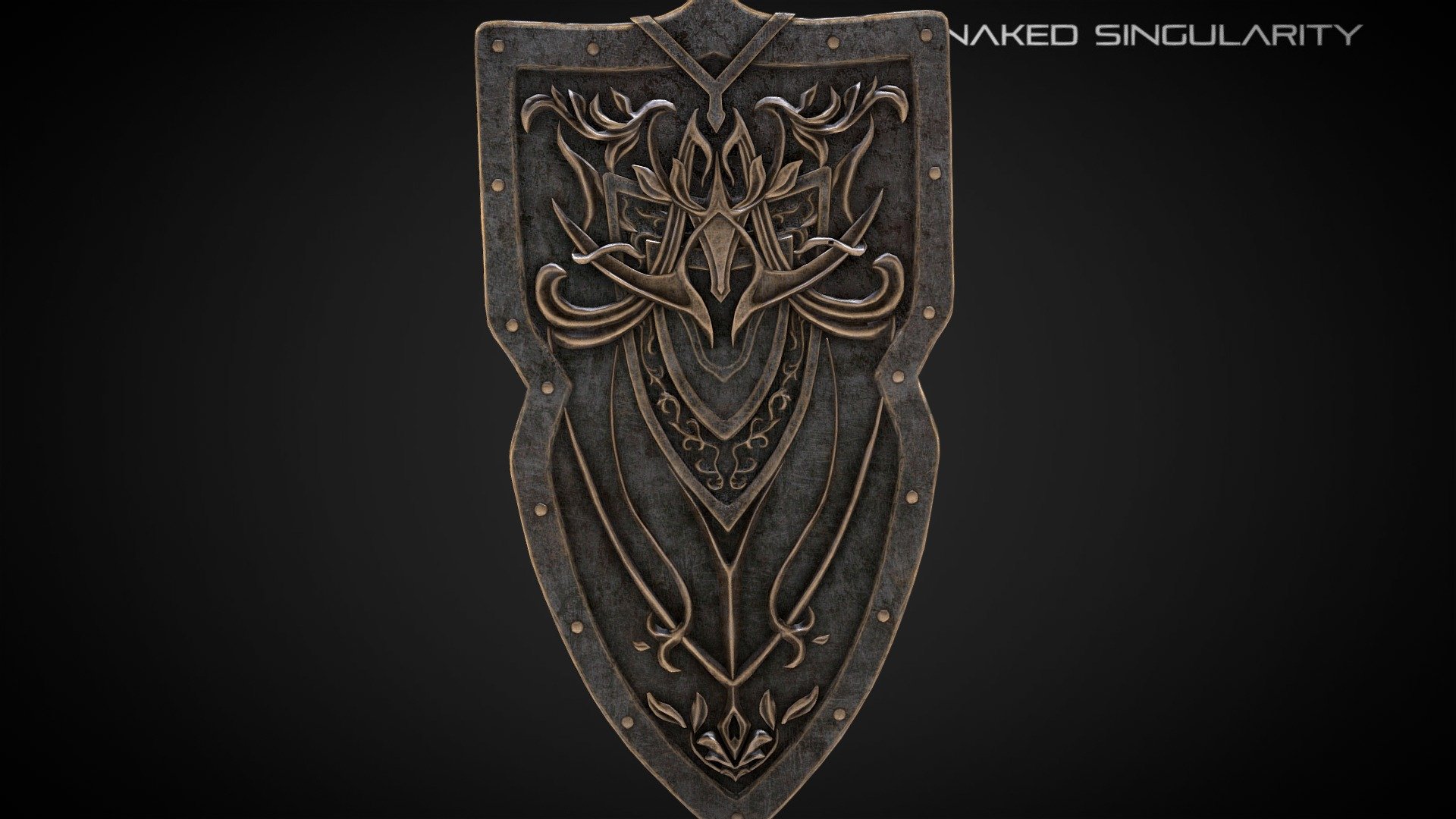 Royal shield 1 | Medieval dark fantasy shield - Buy Royalty Free 3D ...