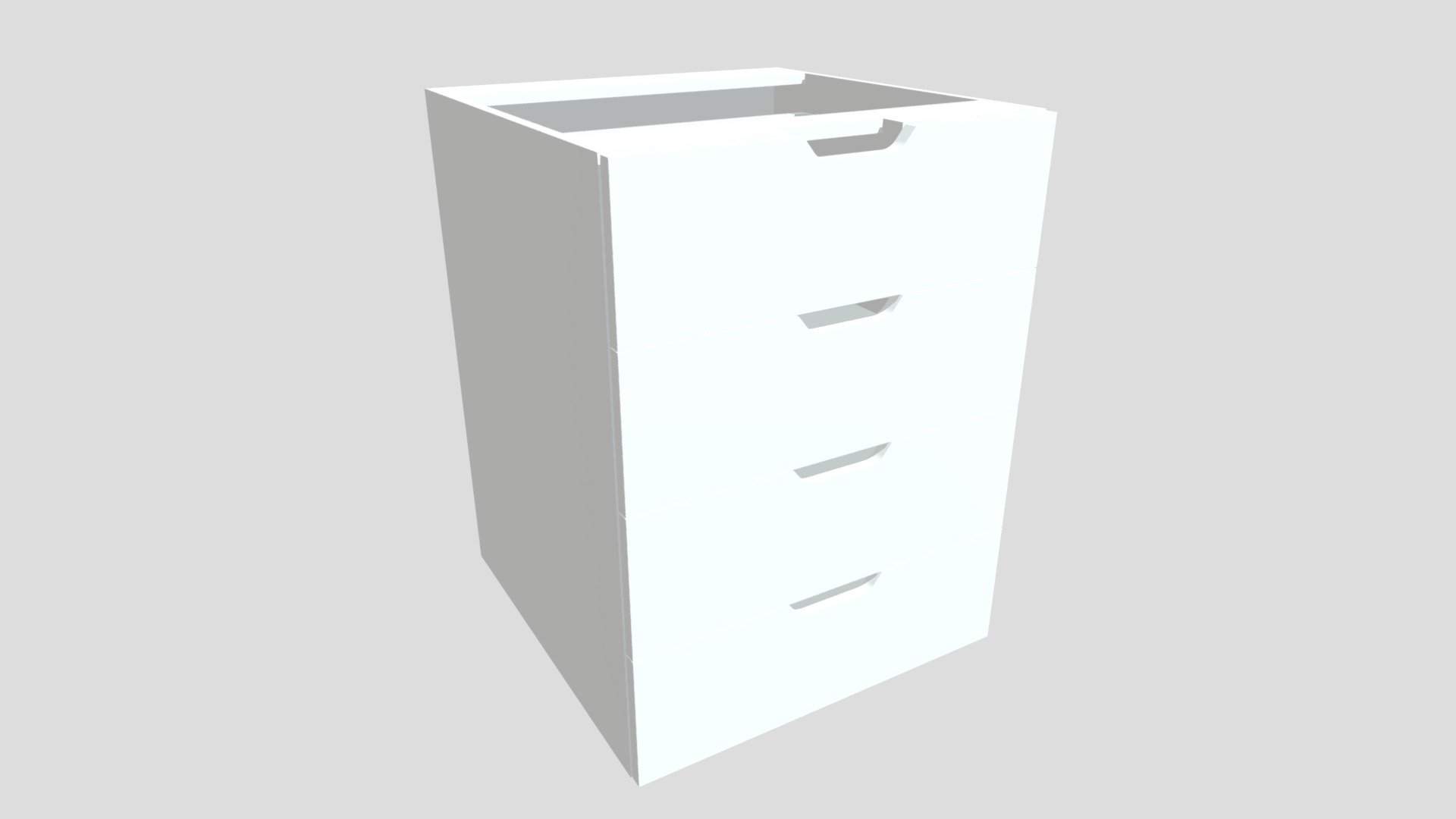 30030 - 4- Drawer Frameless Kitchen 600mm - Download Free 3D model by ...