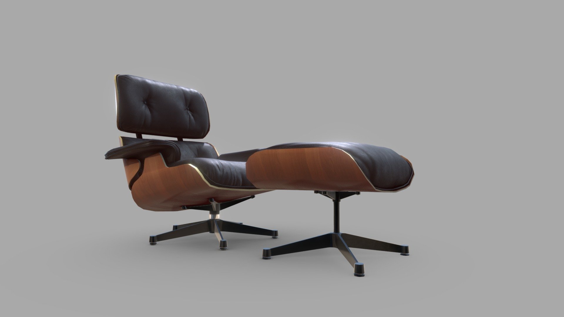 Eames Lounge Chair - 3D model by Negrin [d888658] - Sketchfab