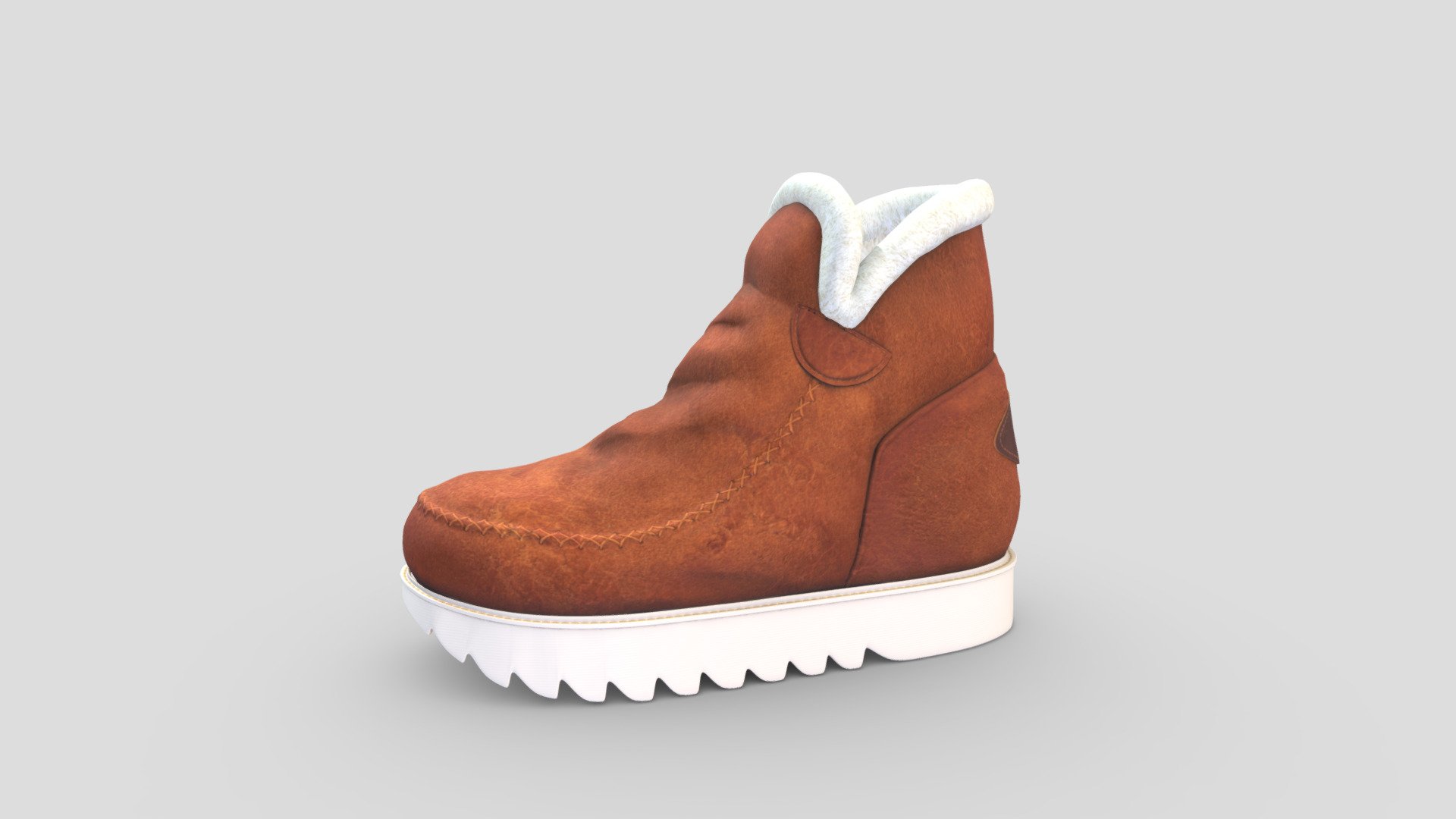 Fur Lining Winter Ankle Snow Boots - Buy Royalty Free 3D model by 3dia ...
