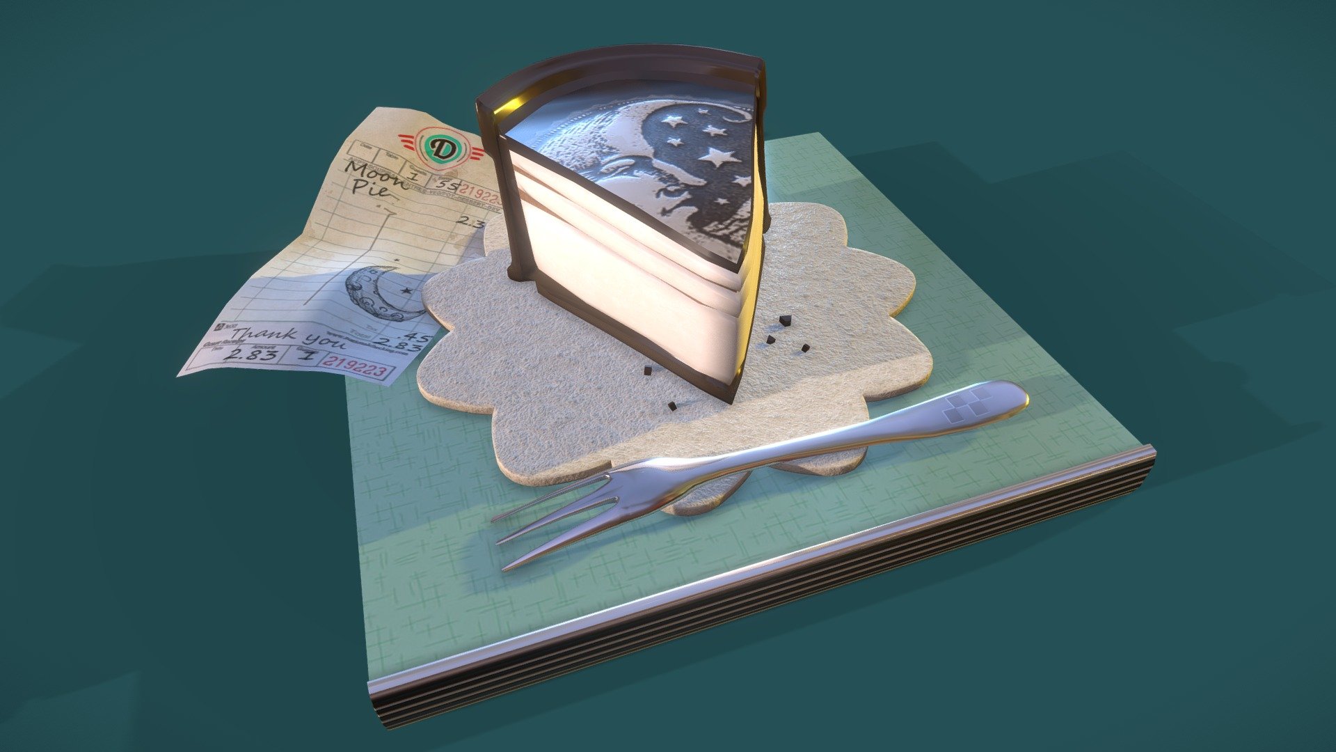 Moon Pie - Download Free 3D model by nickheitzman [d88a56d] - Sketchfab