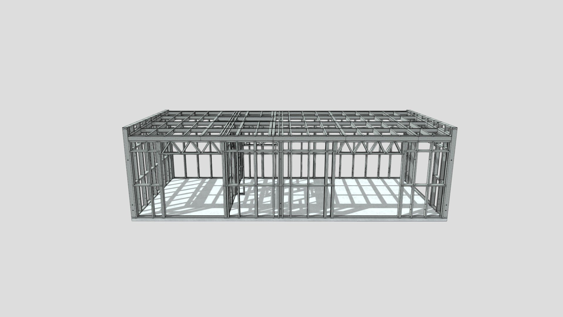 TB - Garage Framing Concept - 3D model by Central Steel Framing ...