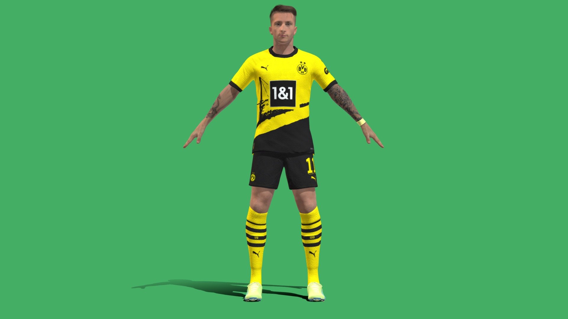 3D Rigged Marcos Reus Borussia Dortmund 2024 - 3D model by changjinew ...
