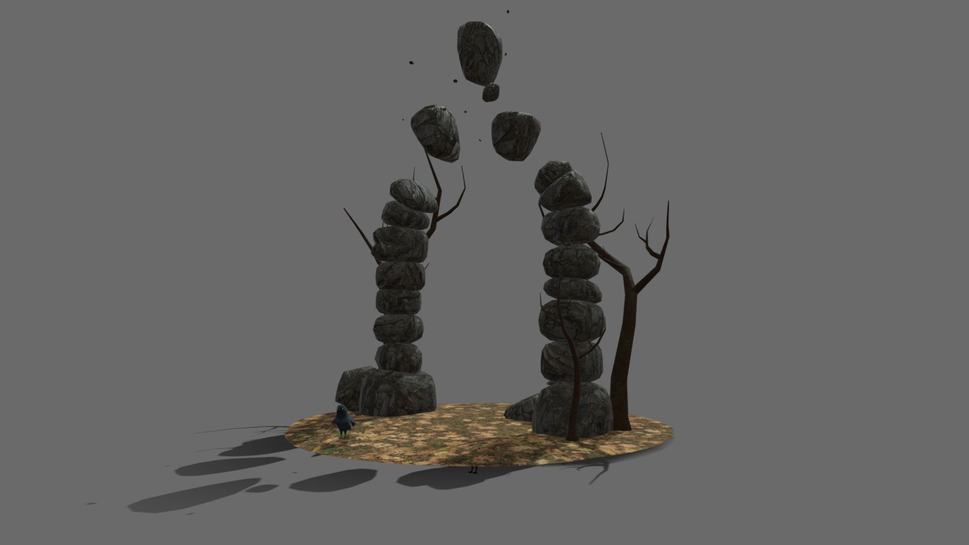 stone gate - Download Free 3D model by minaivalentin [d88f011] - Sketchfab