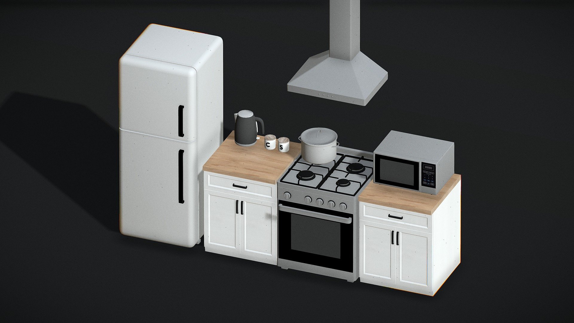 Kitchen Asset Pack (Preview) - 3D model by Joel Benji (@joelbenji ...