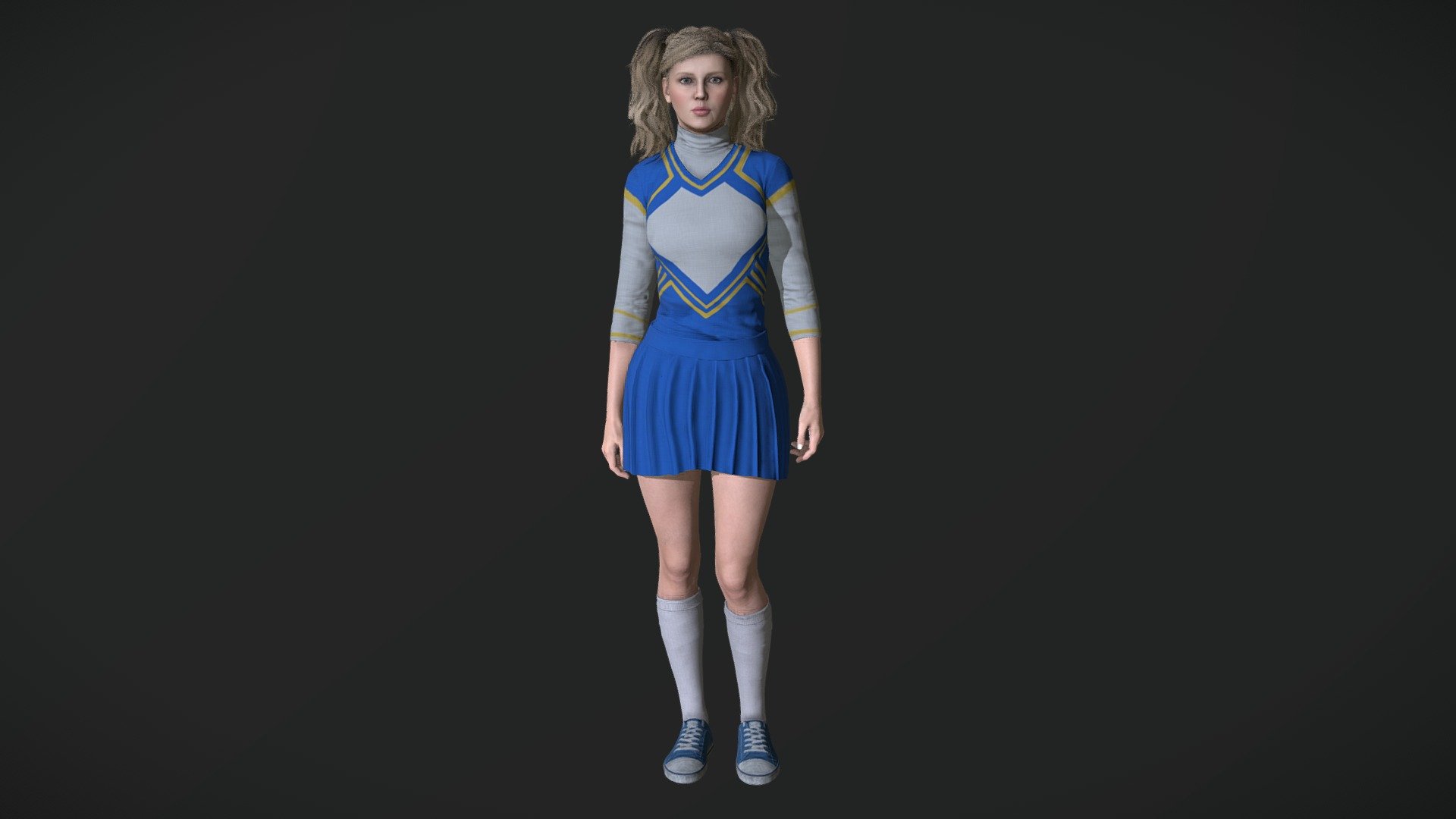 Cheerleader PBR Game Ready - Buy Royalty Free 3D model by lidiom4ri4 ...