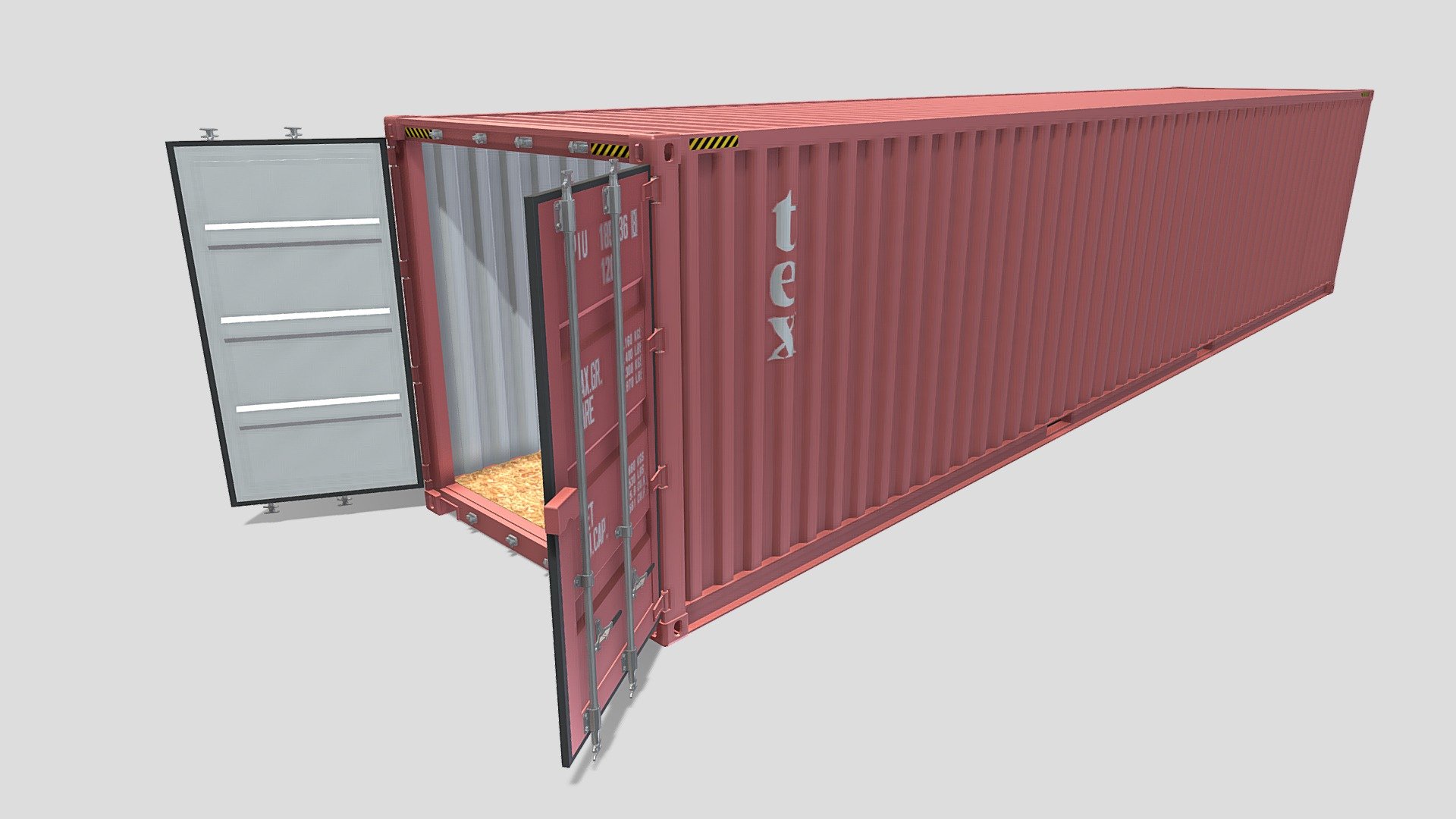40ft Shipping Container Tex v1 - Buy Royalty Free 3D model by ...