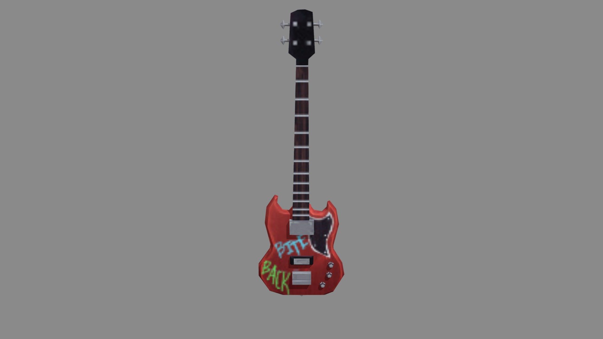 Grunge Bass Guitar - 3D model by sleepyfinch [d89f9e3] - Sketchfab