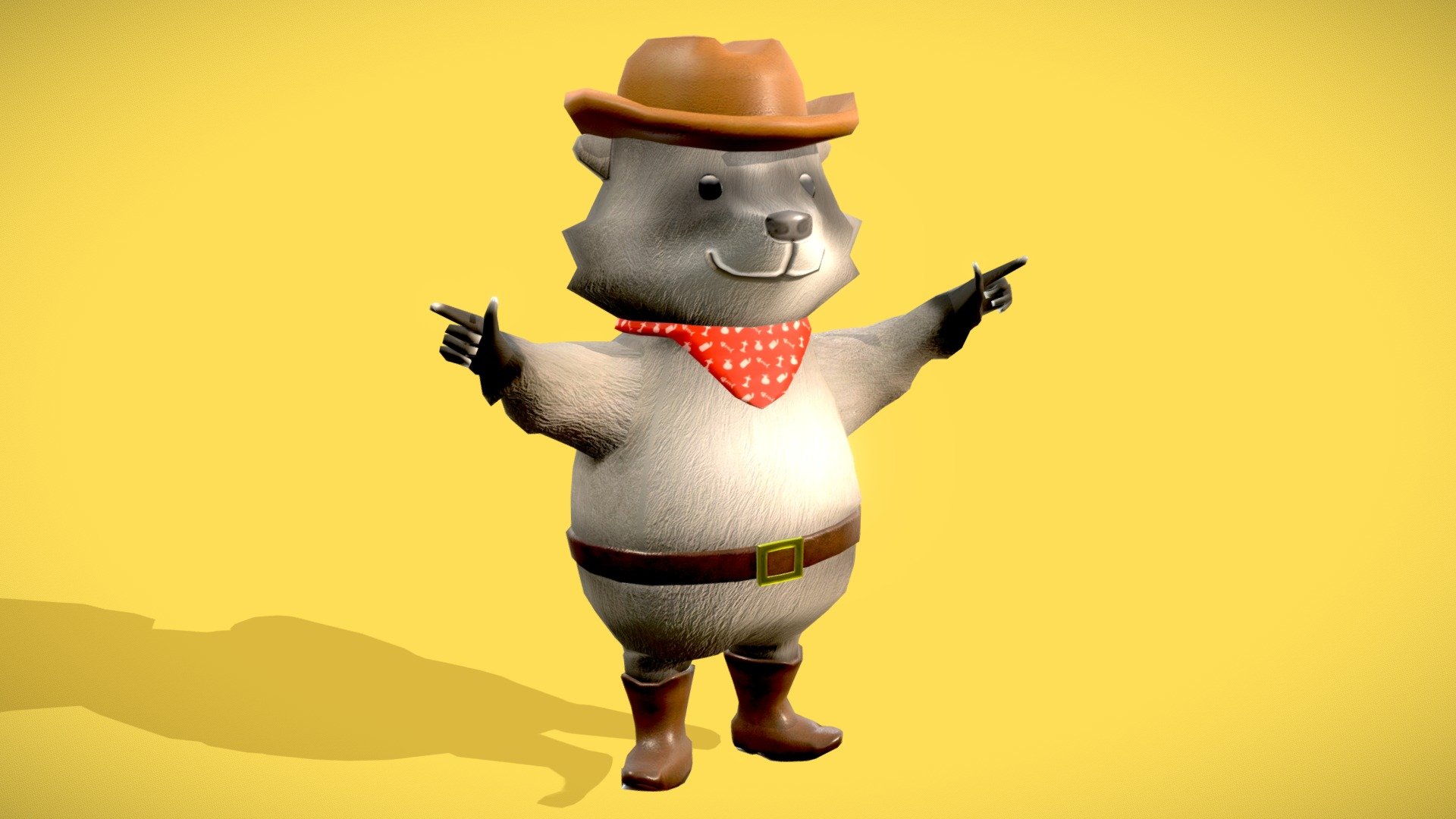 Cowboy Raccoon 🦝 - Download Free 3D model by TheoClarke [d8a1a3a ...