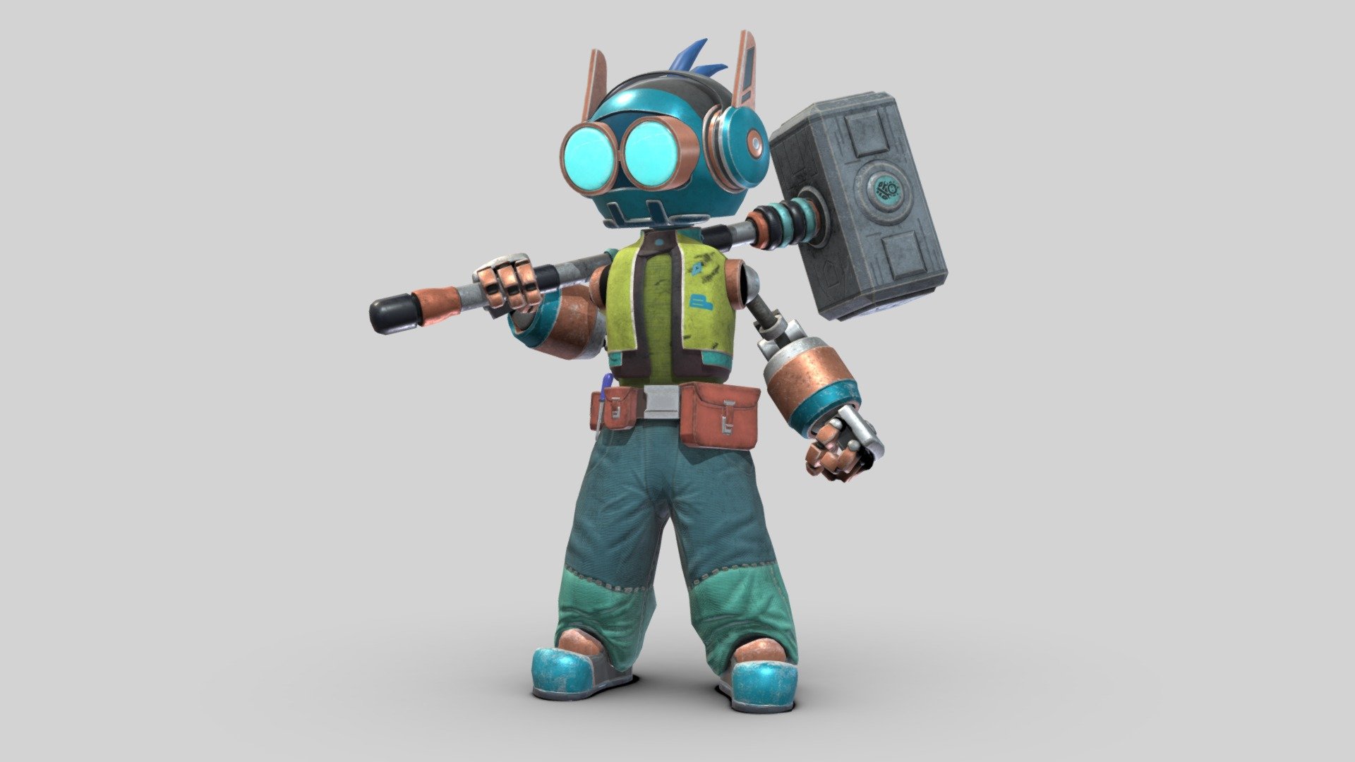 The Fixer - Mini Robot - 3D model by 3DtoGo (@vKrieger) [d8a1b02 ...