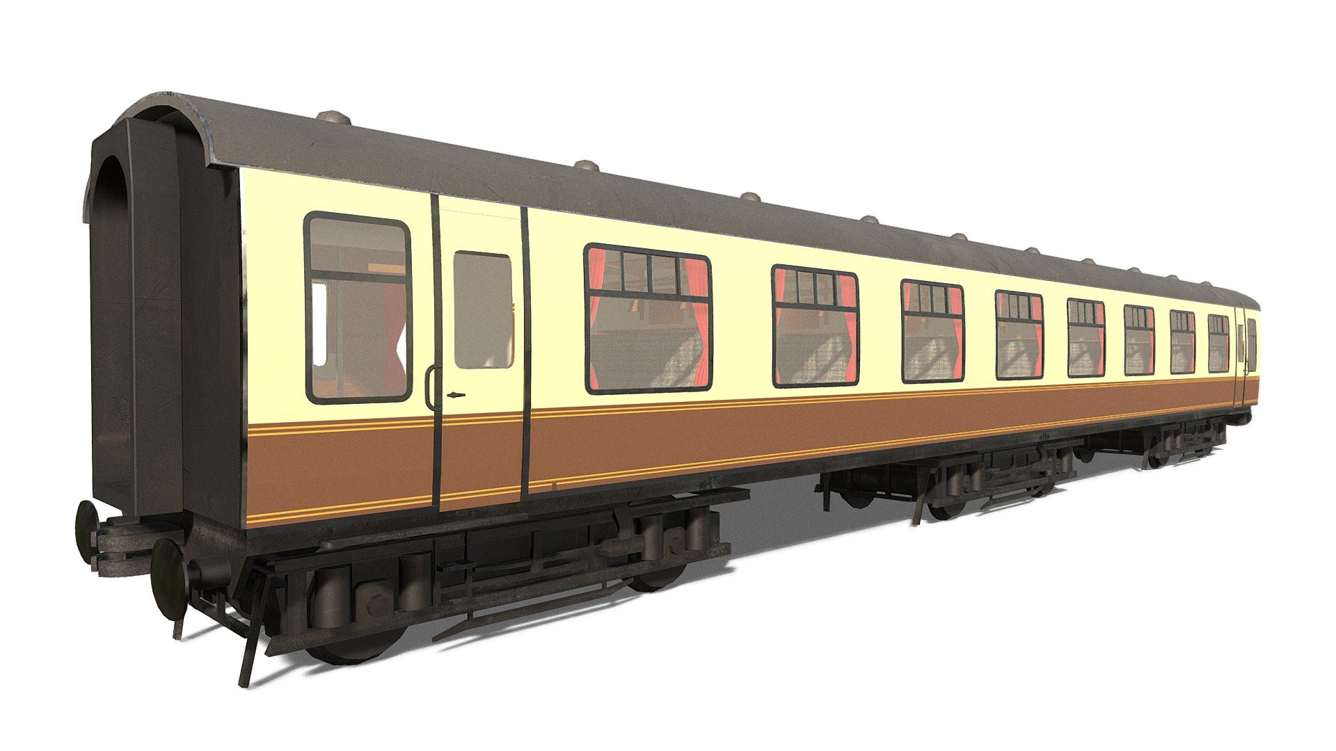 Steam Train Passenger Carriage / Car - 3D model by Studio Lab ...