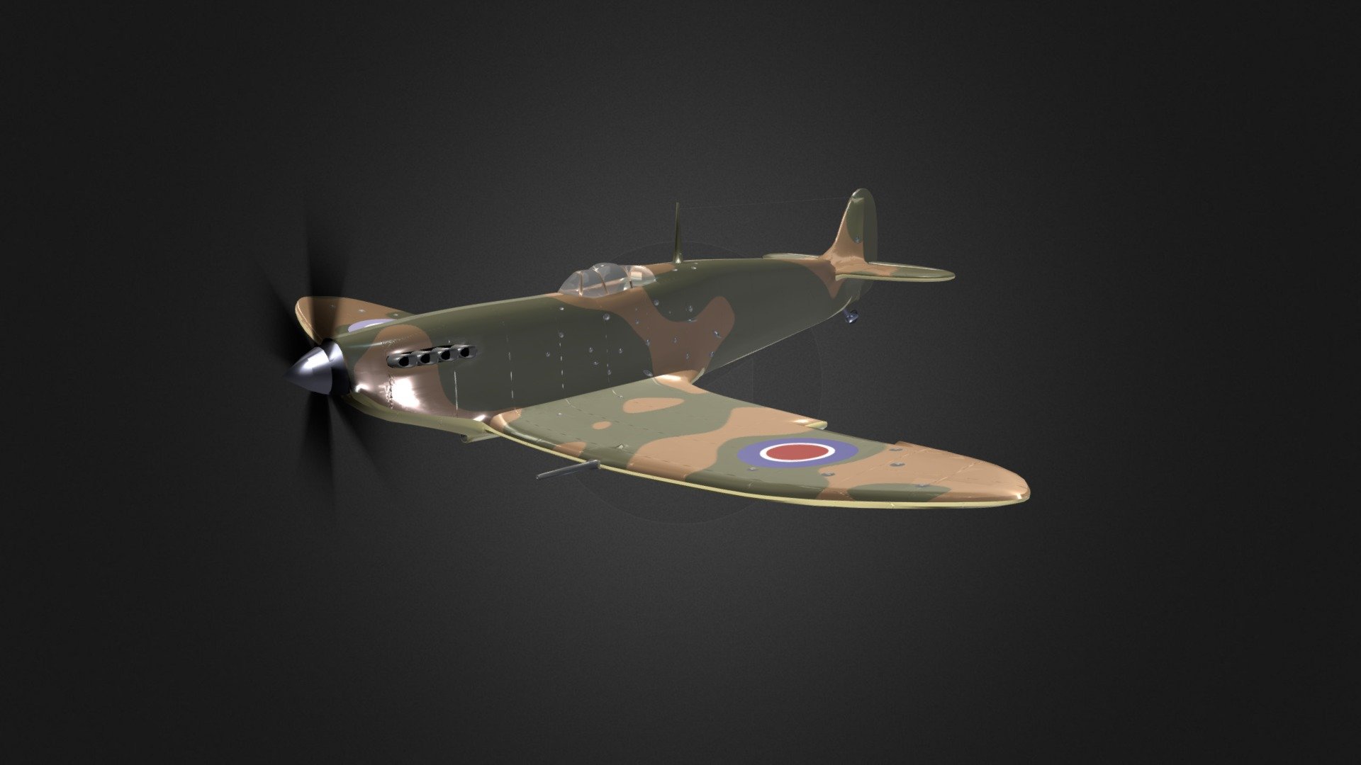 Spitfire on is way back from the fight - 3D model by Samuel ...