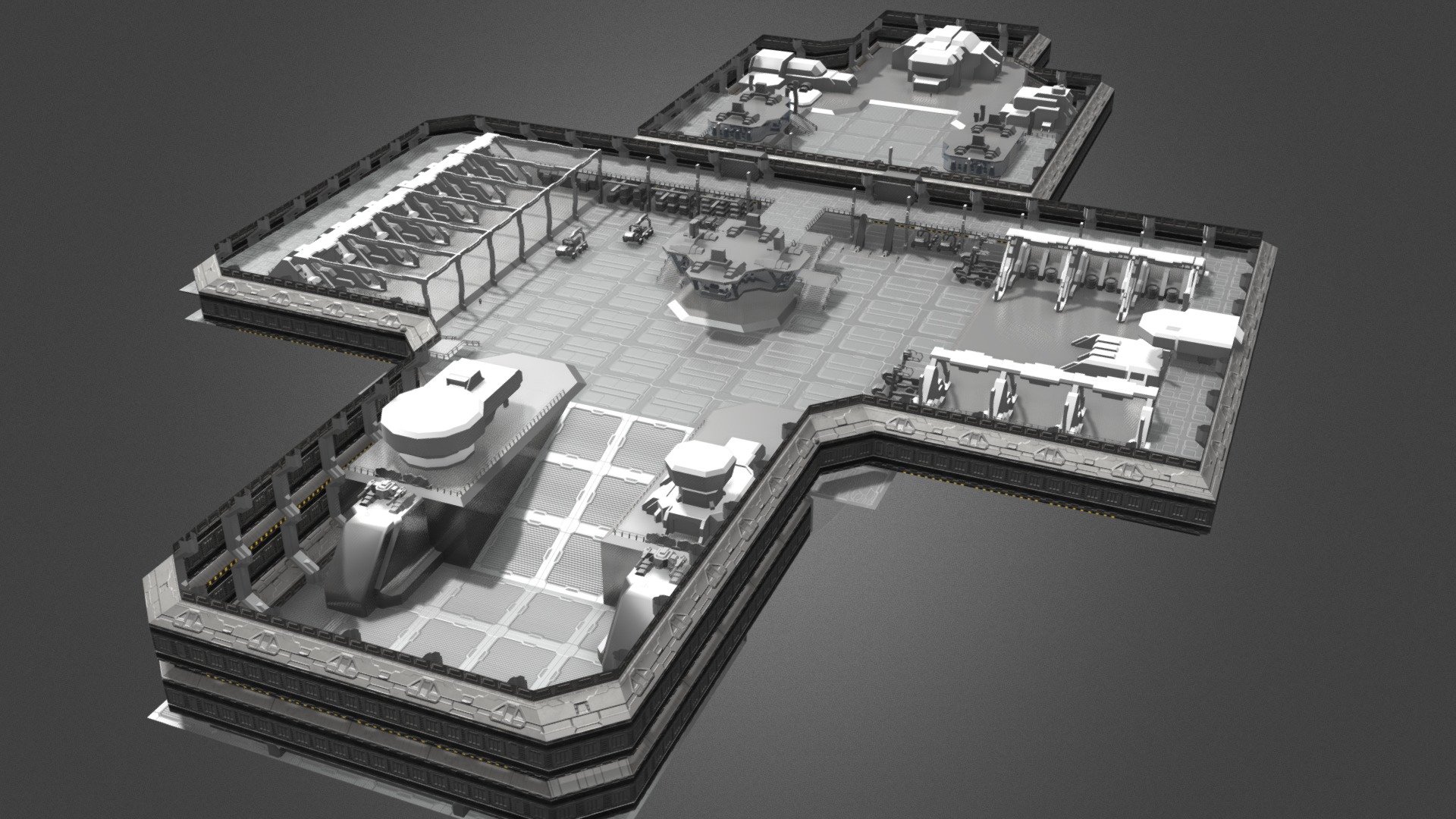 Mech Hangar - Buy Royalty Free 3D model by OP3D (@scifi3d) [d8a899f ...