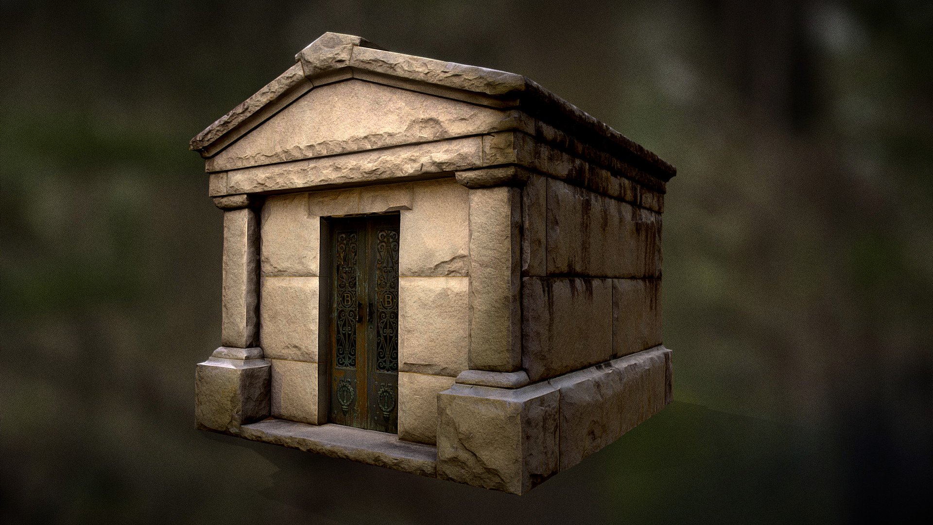 Implosion of a Tombstone (GraveStonePack) - Download Free 3D model by ...