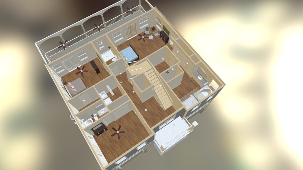 Craven 2nd Floor - 3D model by Alan Butler (@ab2draft) [d8ad8df ...