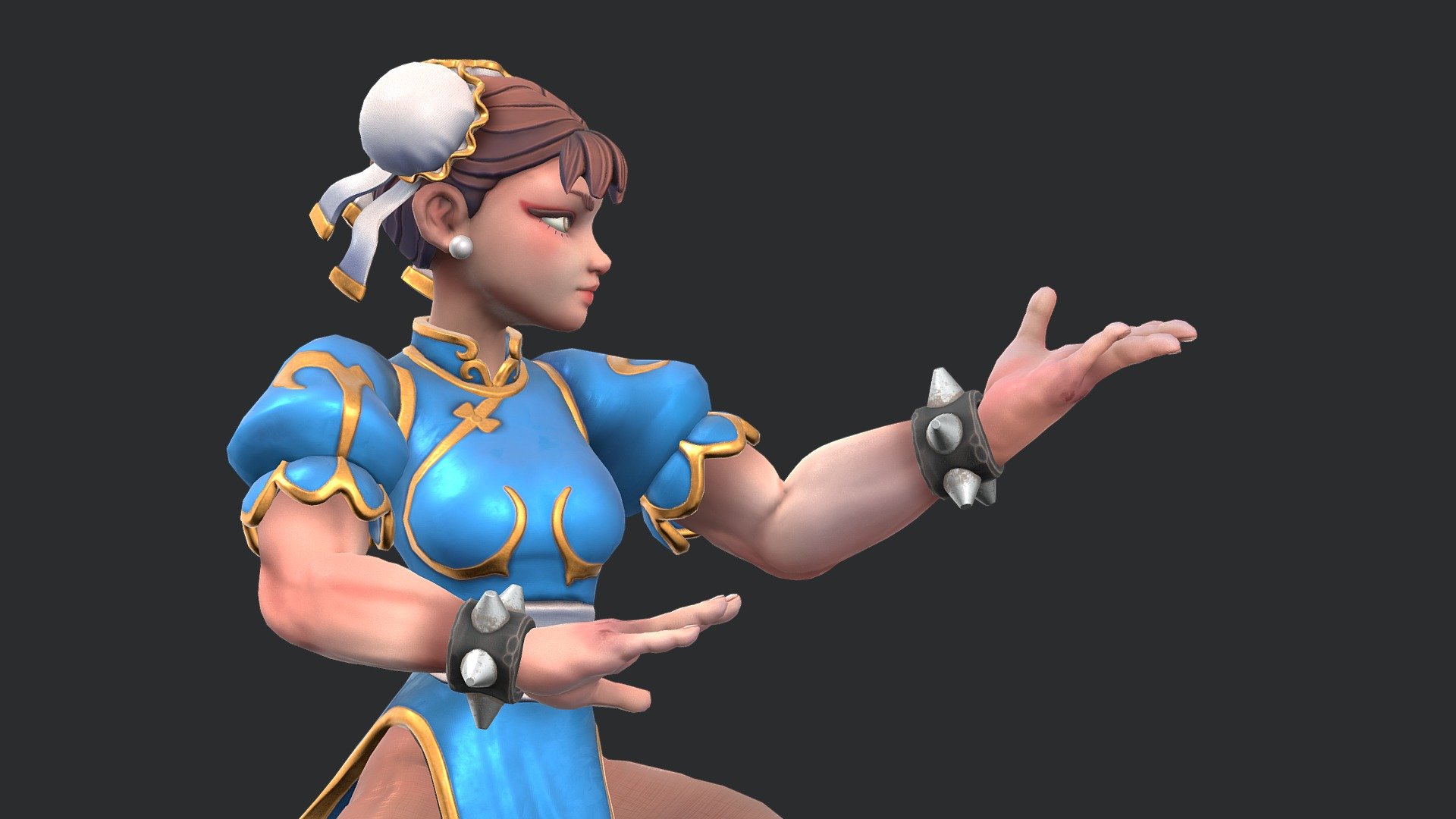 Chun-Li - Gameready 3d model - 3D model by janeremi [d8b06bf] - Sketchfab