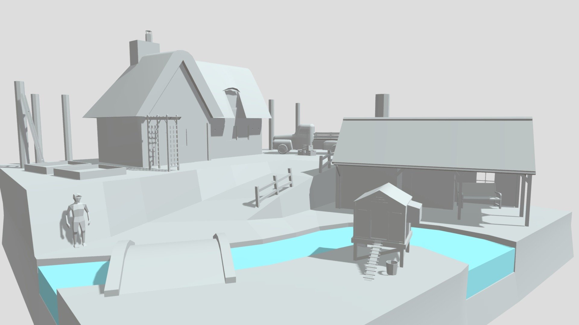 WIP farm diorama - 3D model by Lara.deschutter [d8b1e71] - Sketchfab