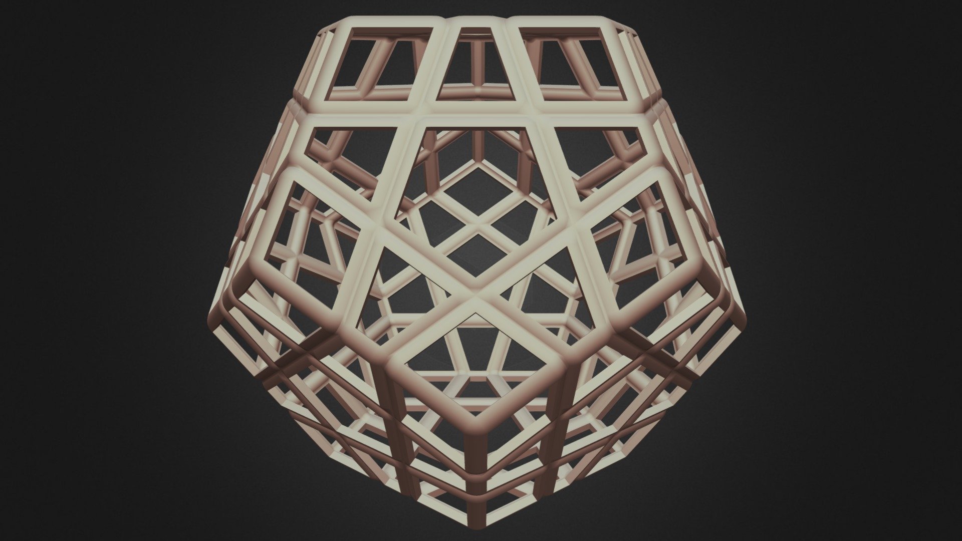 Wireframe Shape Geometric Megaminx Cube - Buy Royalty Free 3D model by ...