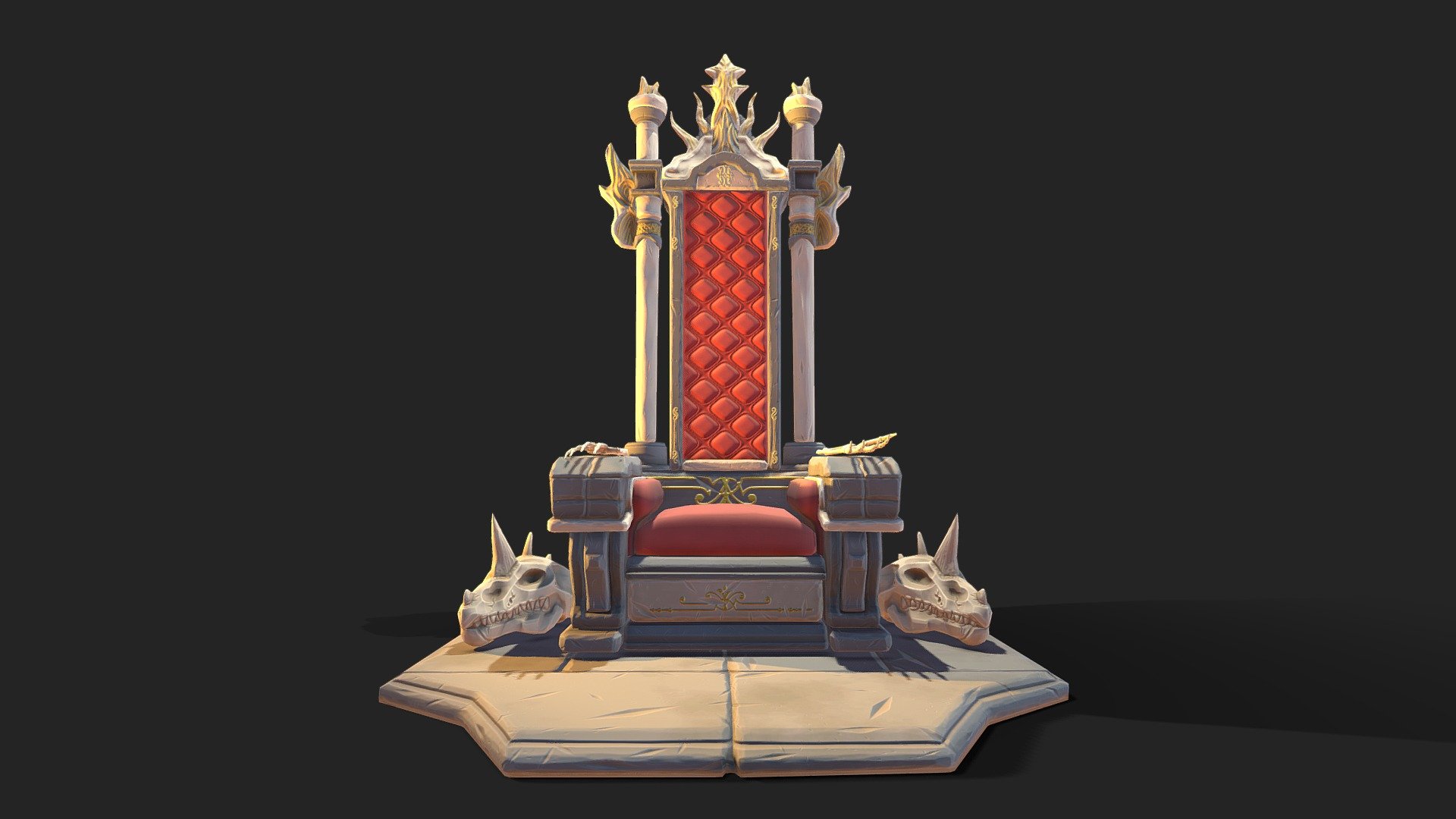 Ancient throne - 3D model by LFCosta [d8b5773] - Sketchfab