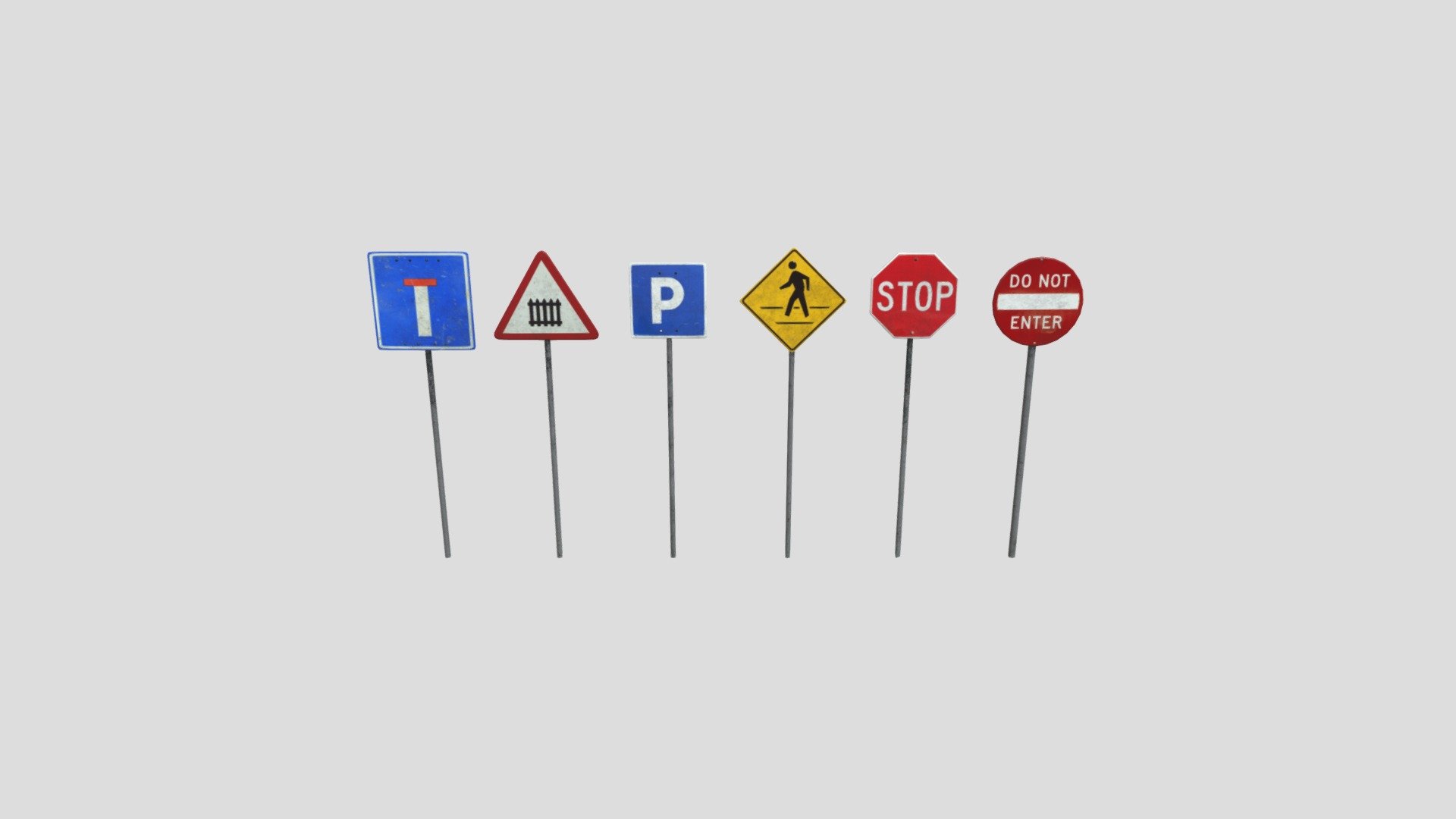 road signs 9 AM211 Archmodel - Buy Royalty Free 3D model by Evermotion ...