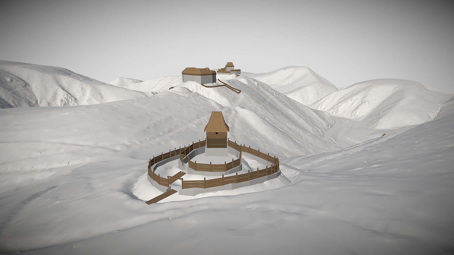 Rekonstrukce komplexu staveb Nového hradu - 3D model by Muzeum ...