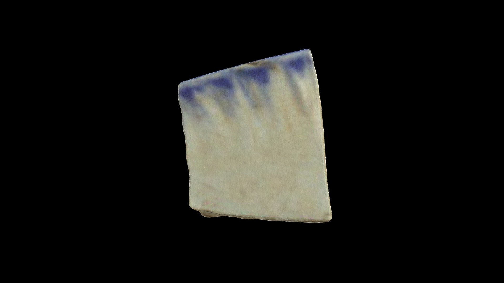 Blue Unscalloped Edgeware Rim Sherd - 3D model by MDOTarchaeology ...