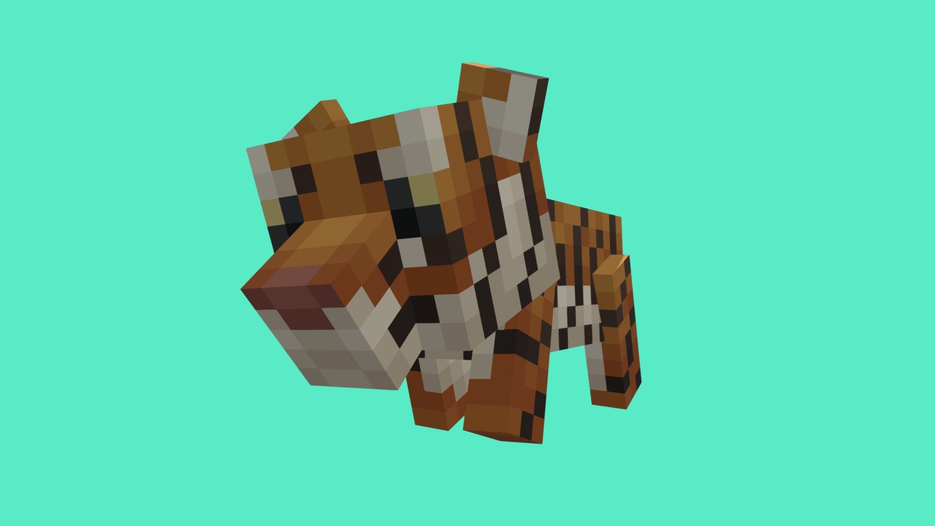 Baby Minecraft Tiger - 3D model by Nog's Menagerie (@nogs-menagerie ...