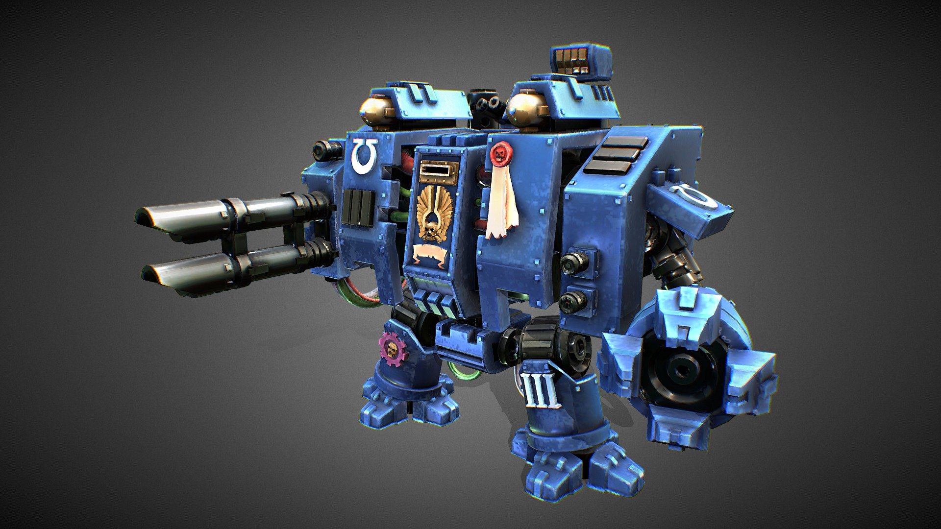Ultramarines Dreadnought - 3D model by Captain LowPoly (@captainlowpoly ...