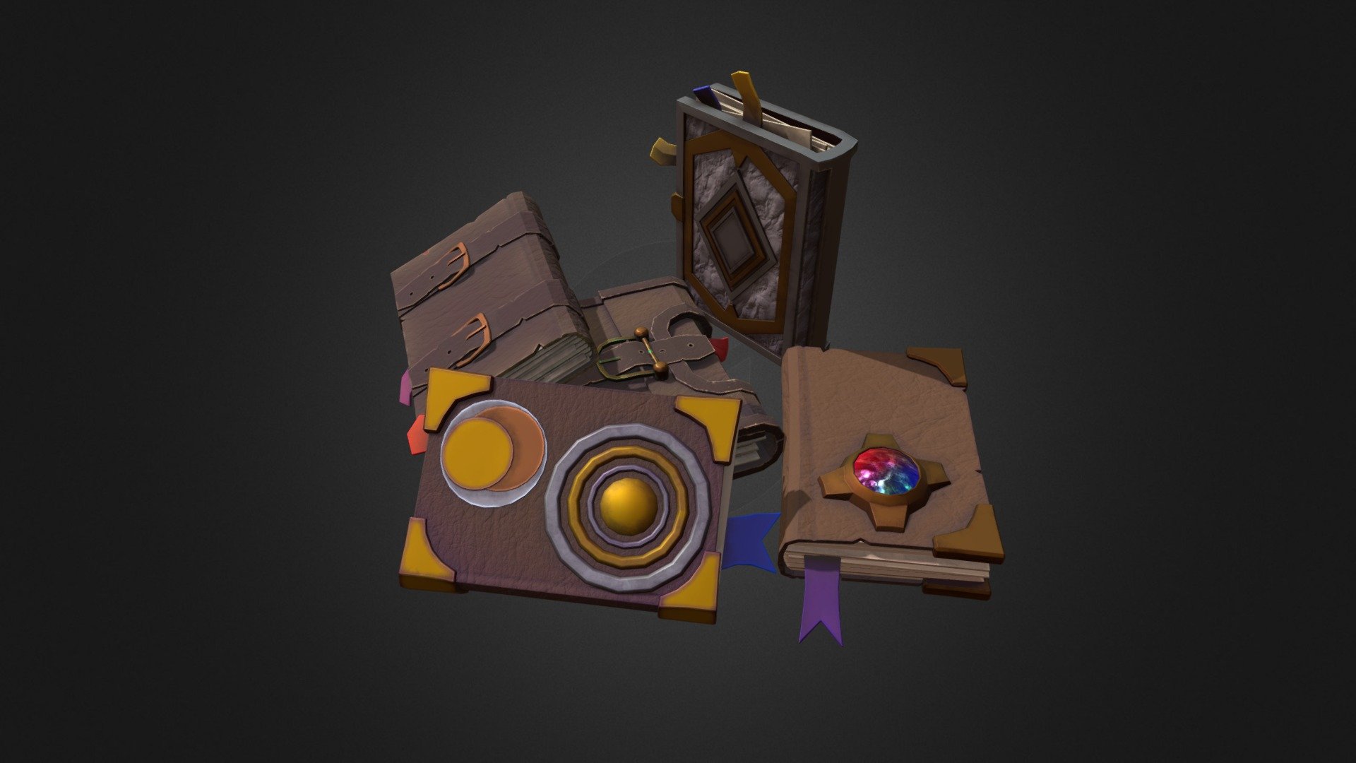 Group of Magic Books - 3D model by mrpavon3d [d8bceef] - Sketchfab