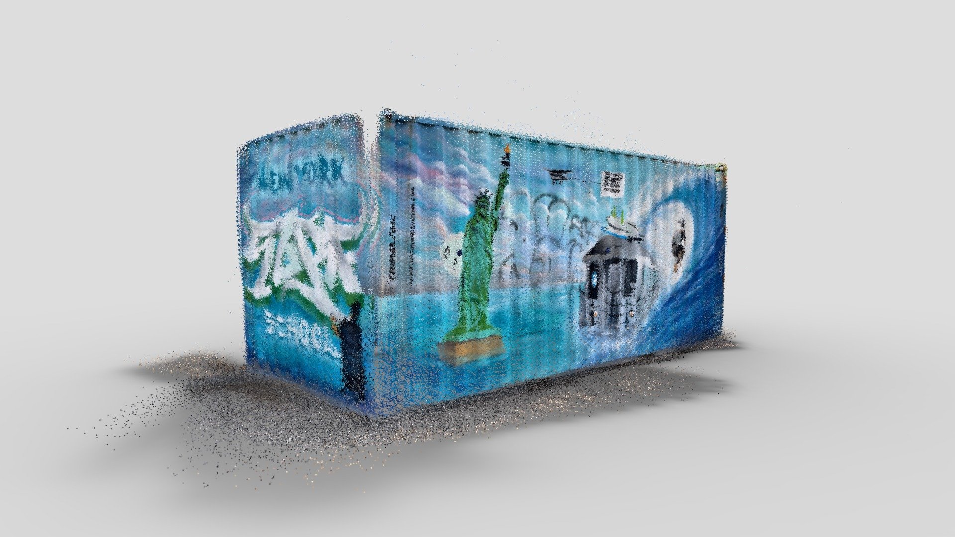 Day 18: New York Surf School painted container - Download Free 3D model ...