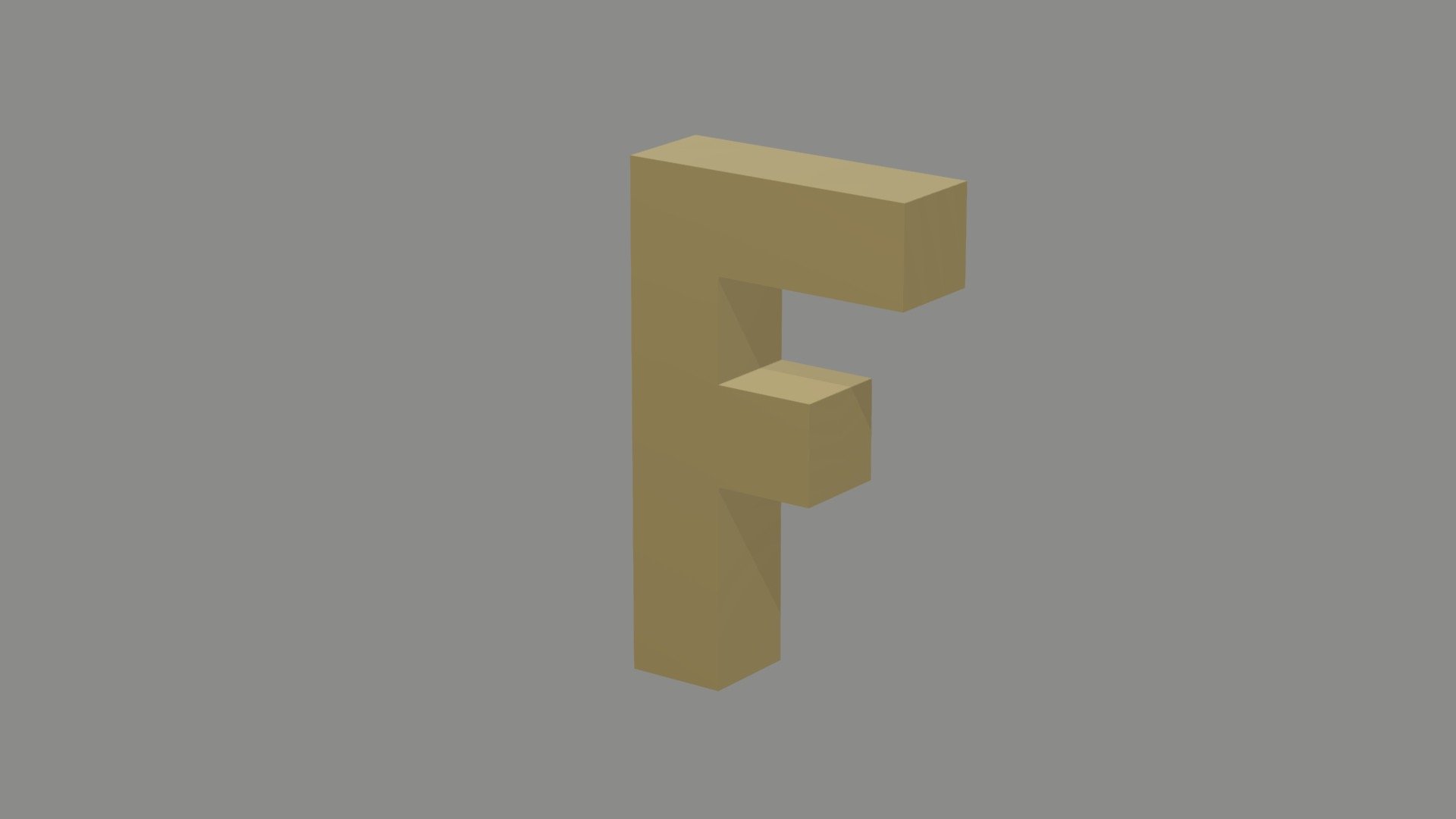 Letter F - 3D model by Keith.Pearey [d8c3671] - Sketchfab