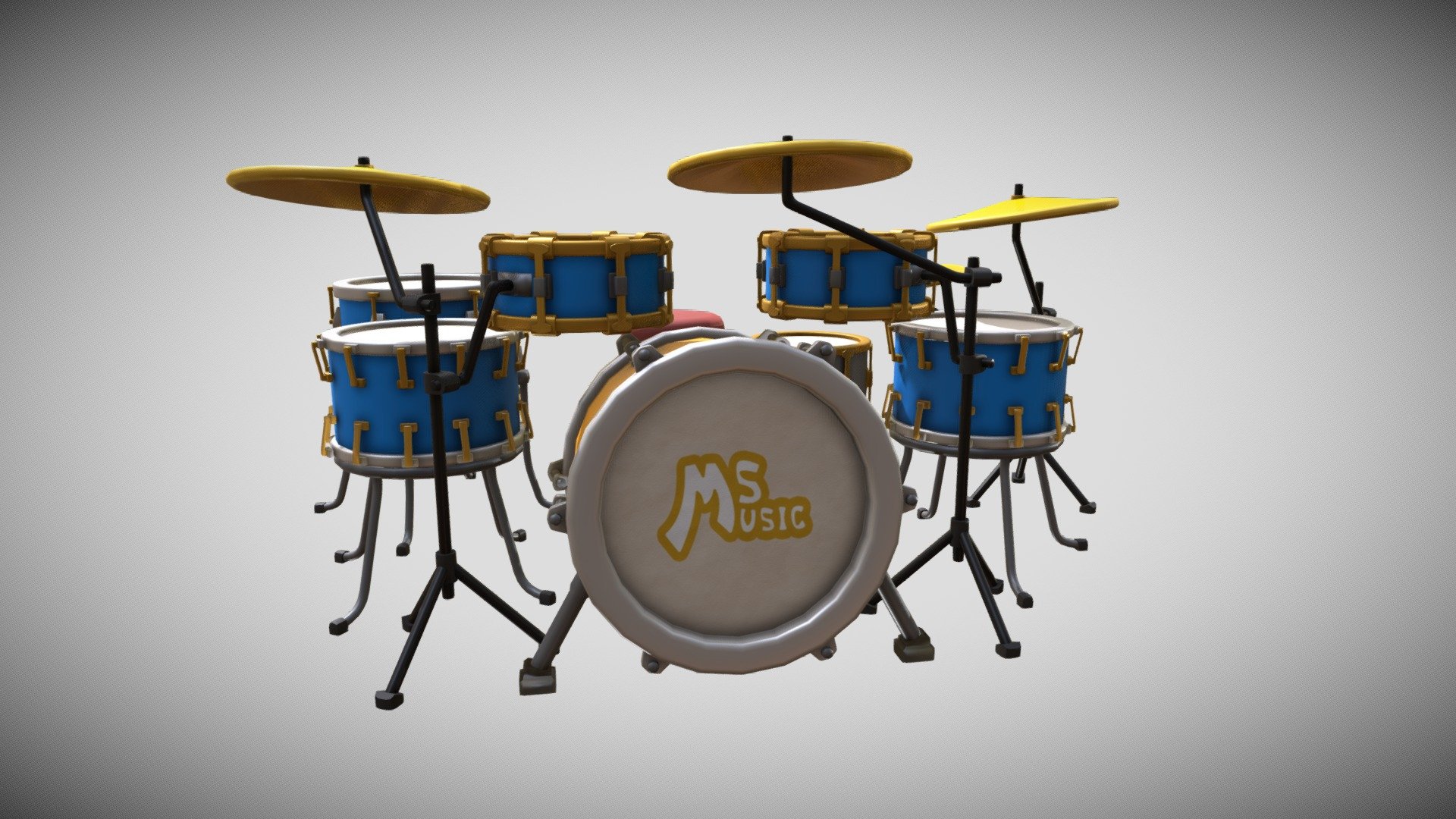 Stylized Drums - Download Free 3D model by Michał Solarek (@misiek13) [d8c394f] - Sketchfab