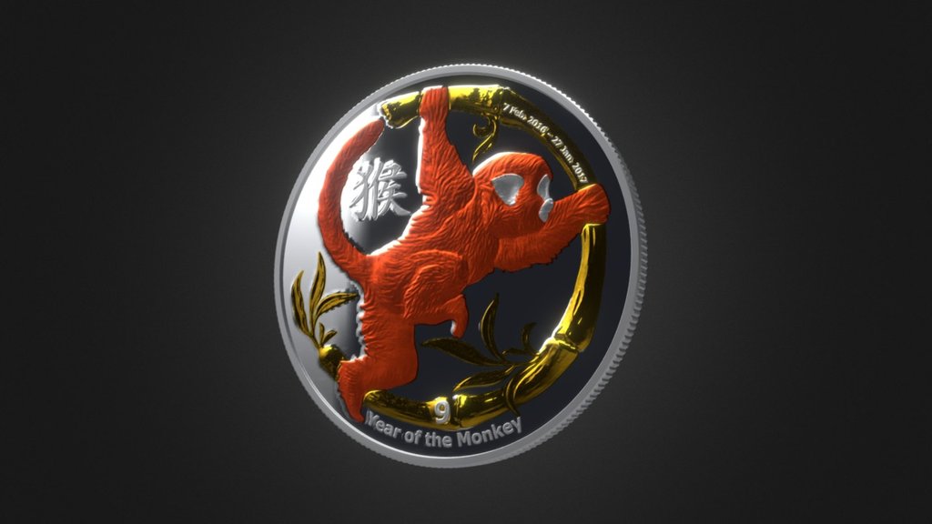 coin monkey - 3D model by podr108 [d8c52f0] - Sketchfab