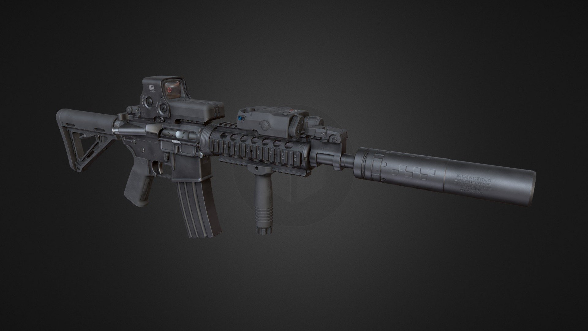 M4A1- Custom-04 - 3D model by 3DGunsmith [d8cca40] - Sketchfab