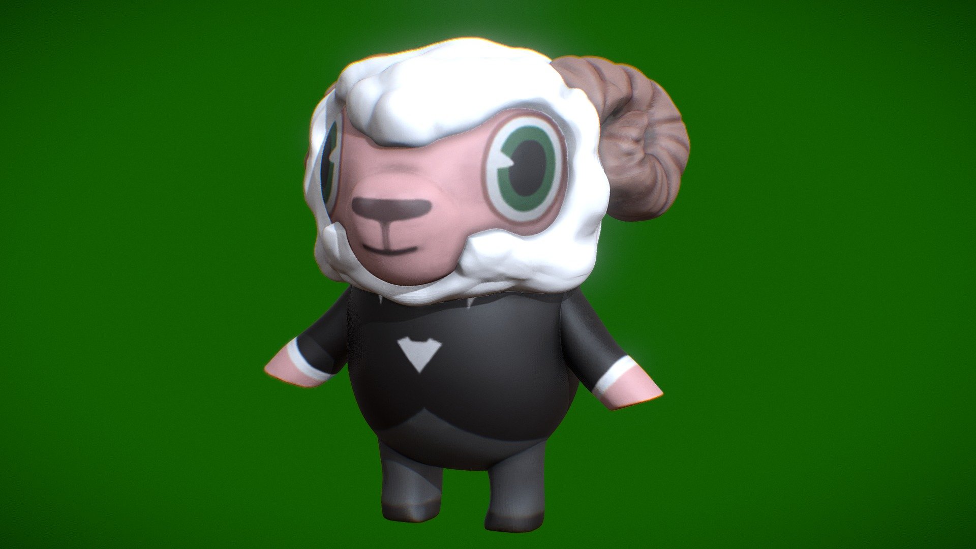 Hitsujin the Sheep Butler Mascot - Buy Royalty Free 3D model by Tom ...