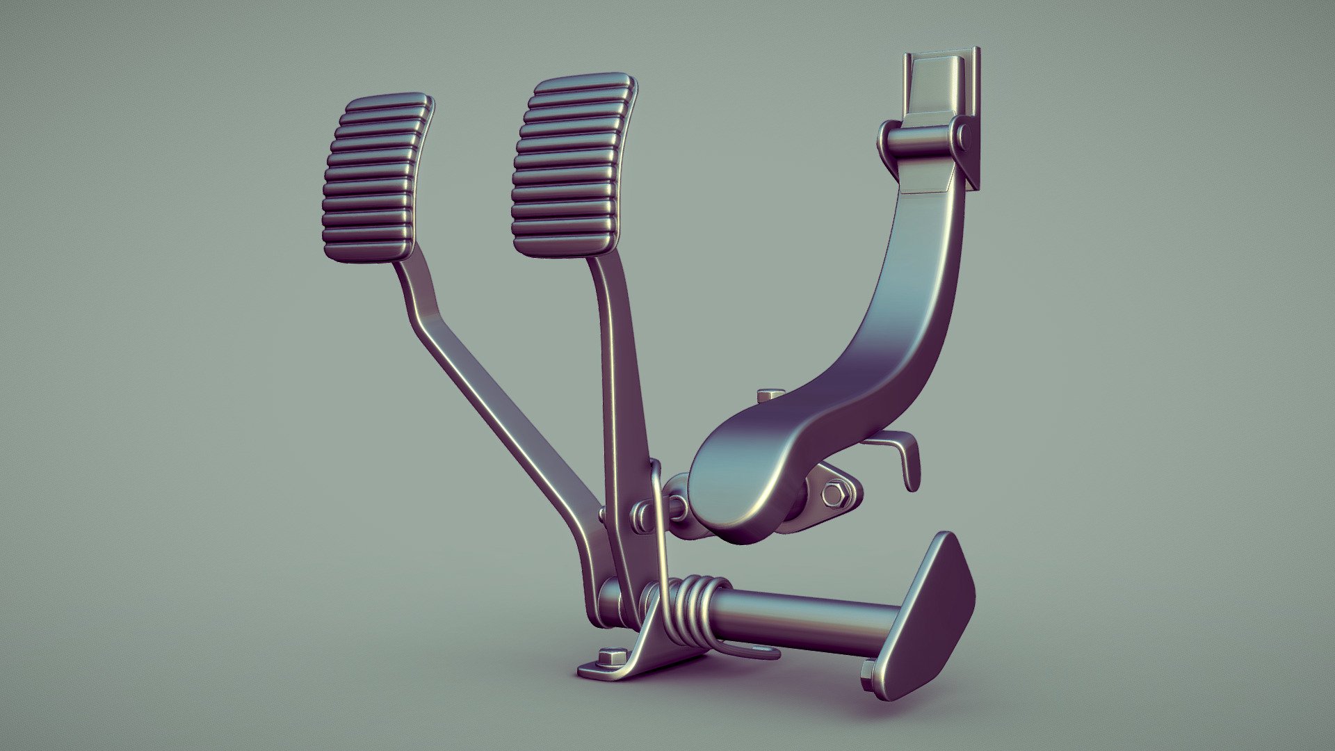 Vintage Car Pedals High-poly - 3D model by romullus [d8d1c37] - Sketchfab