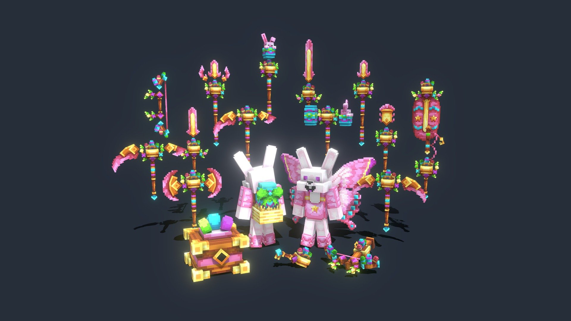 Easter 2024 Weapons & Tools Set - 3D model by Polygony (@polygonymc ...