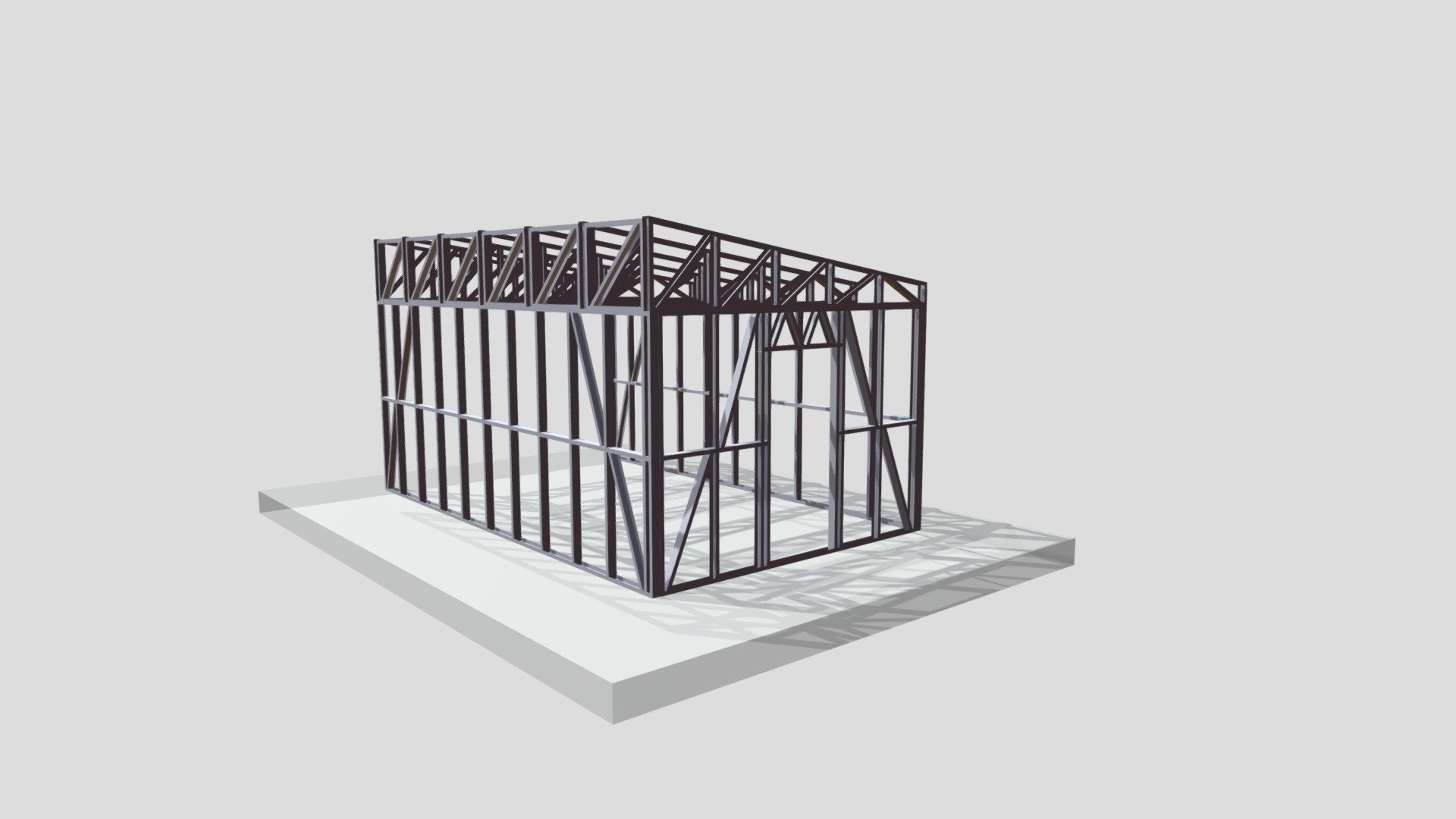 Гараж 3.7x6, h=2.5 - 3D model by lstk-rus [d8d37bf] - Sketchfab