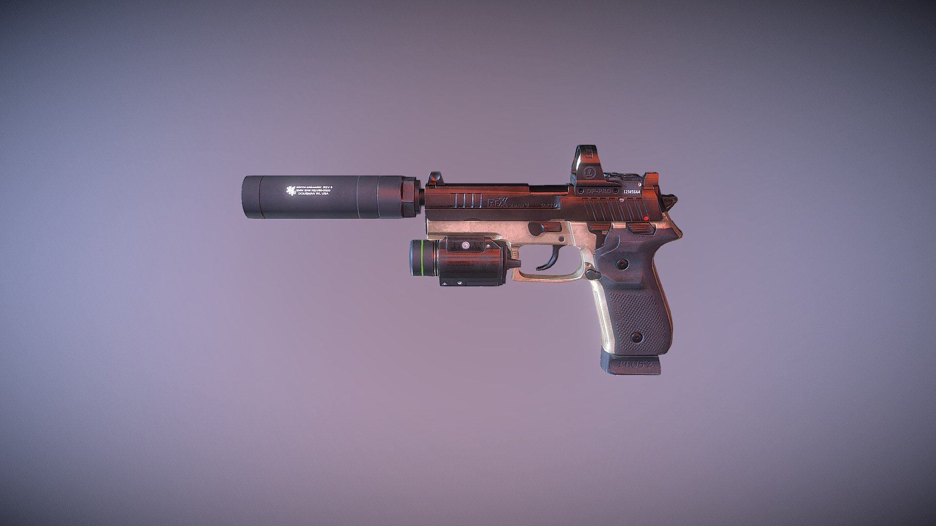 HANDGUN TATIC - 3D model by Bruno.Heyider.Gussoni [d8da36b] - Sketchfab