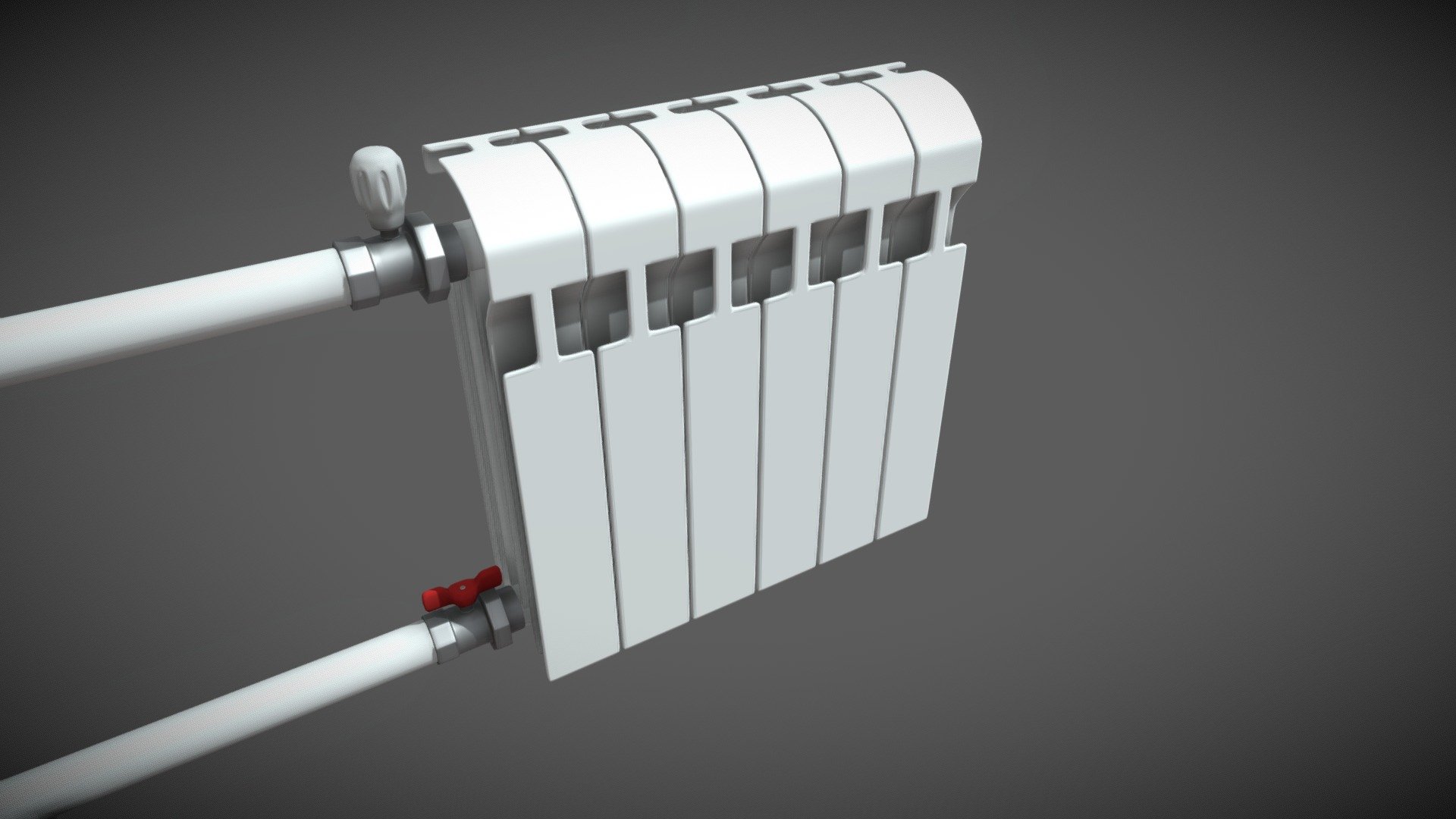 Heating Radiator with valves - Download Free 3D model by blendffnike ...