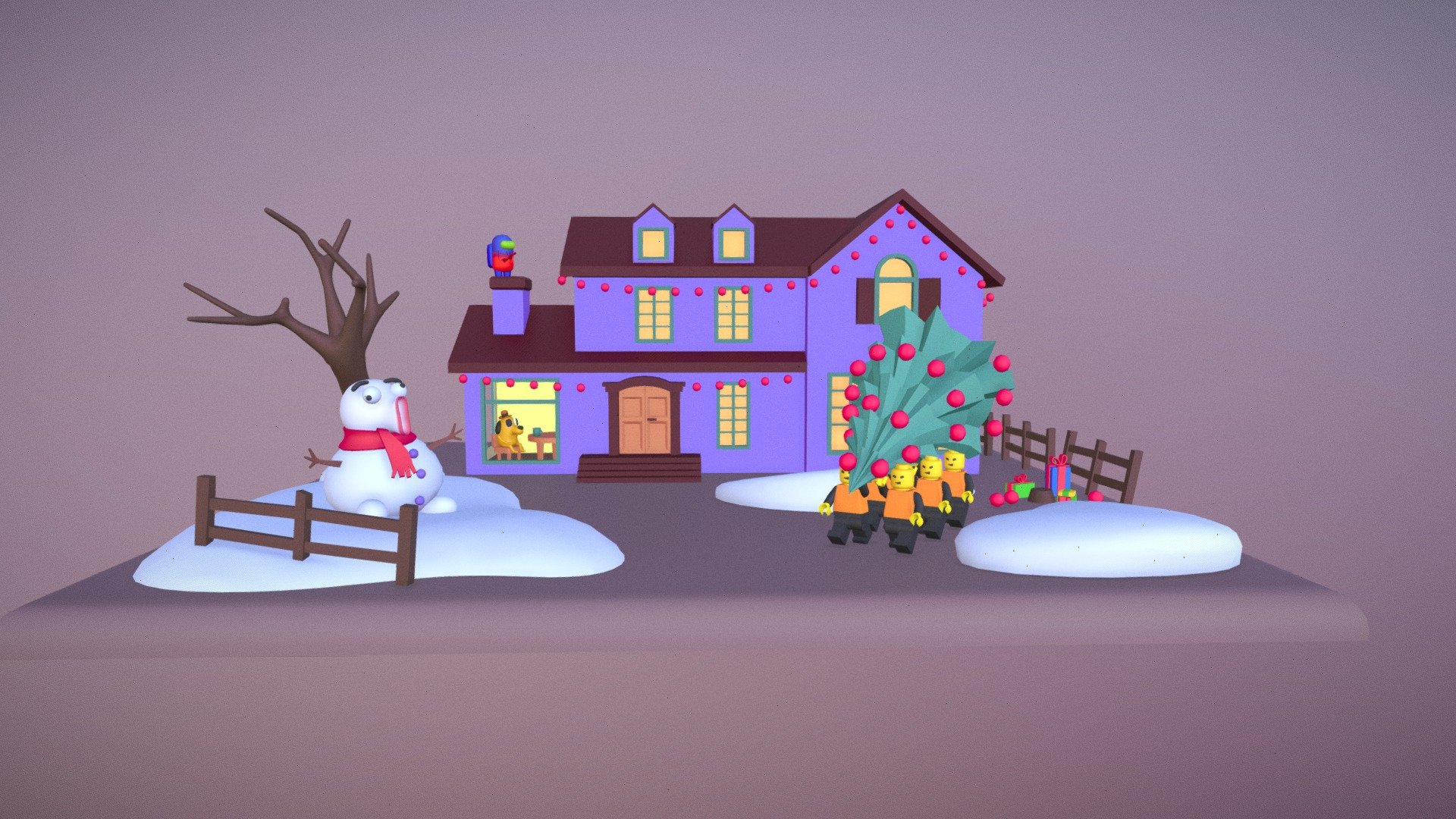 Winter Mansion - 3D model by tohahorbenko23 [d8dd9c0] - Sketchfab