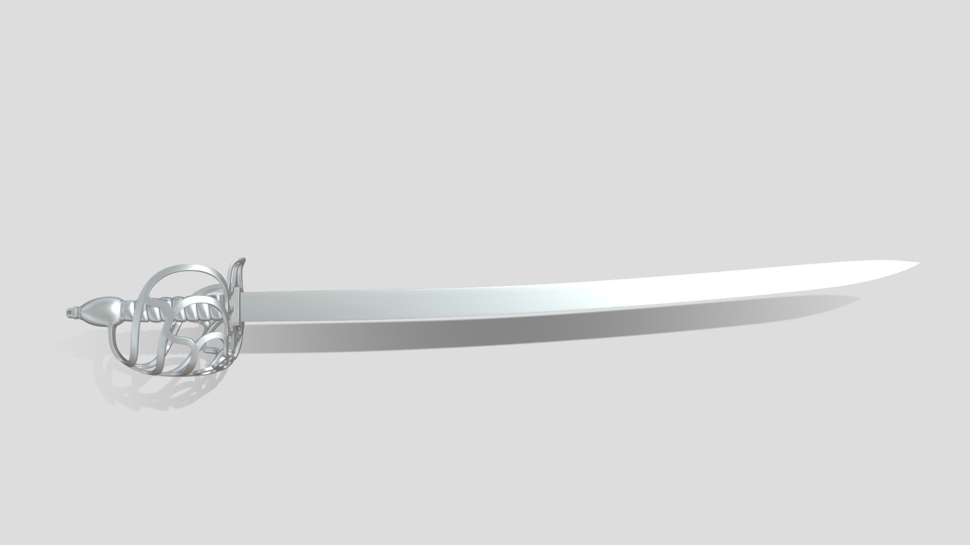 1788 Heavy Cavalry hilt with 1845 cutlass blade - Download Free 3D ...